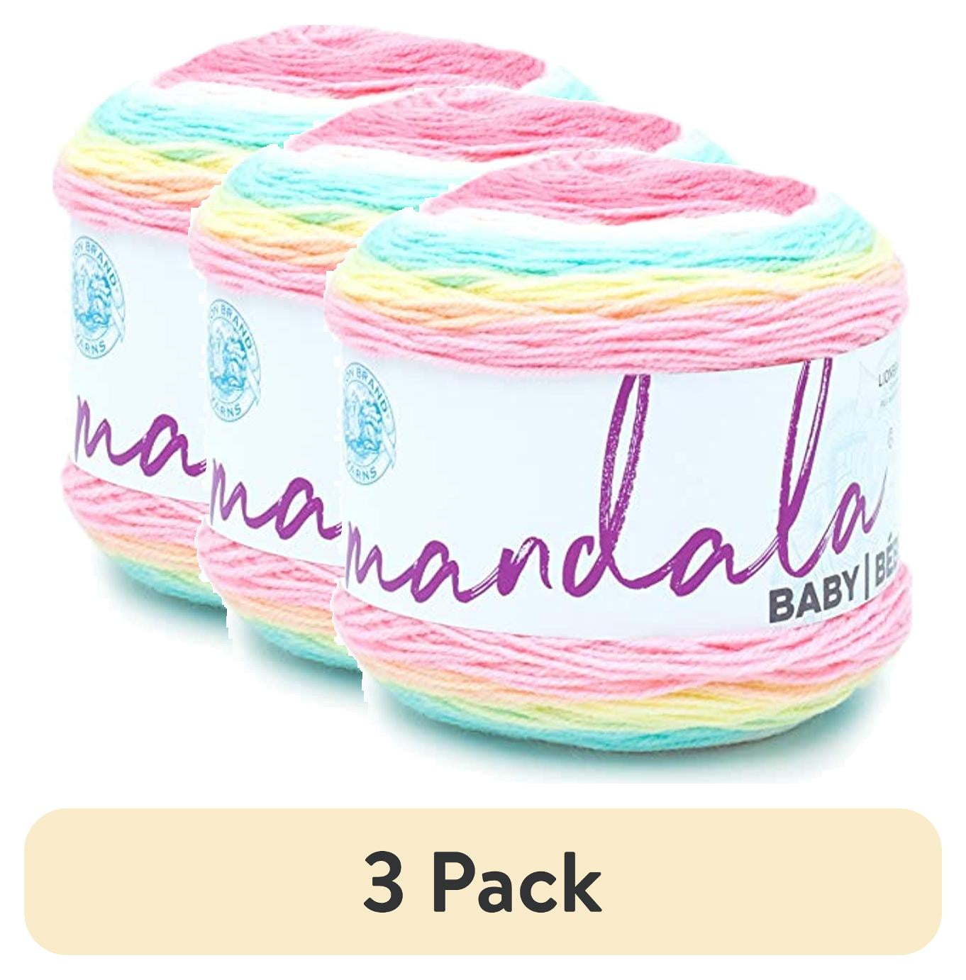 (3 pack) Lion Brand Yarn Mandala Baby Narnia Self-Striping Light ...