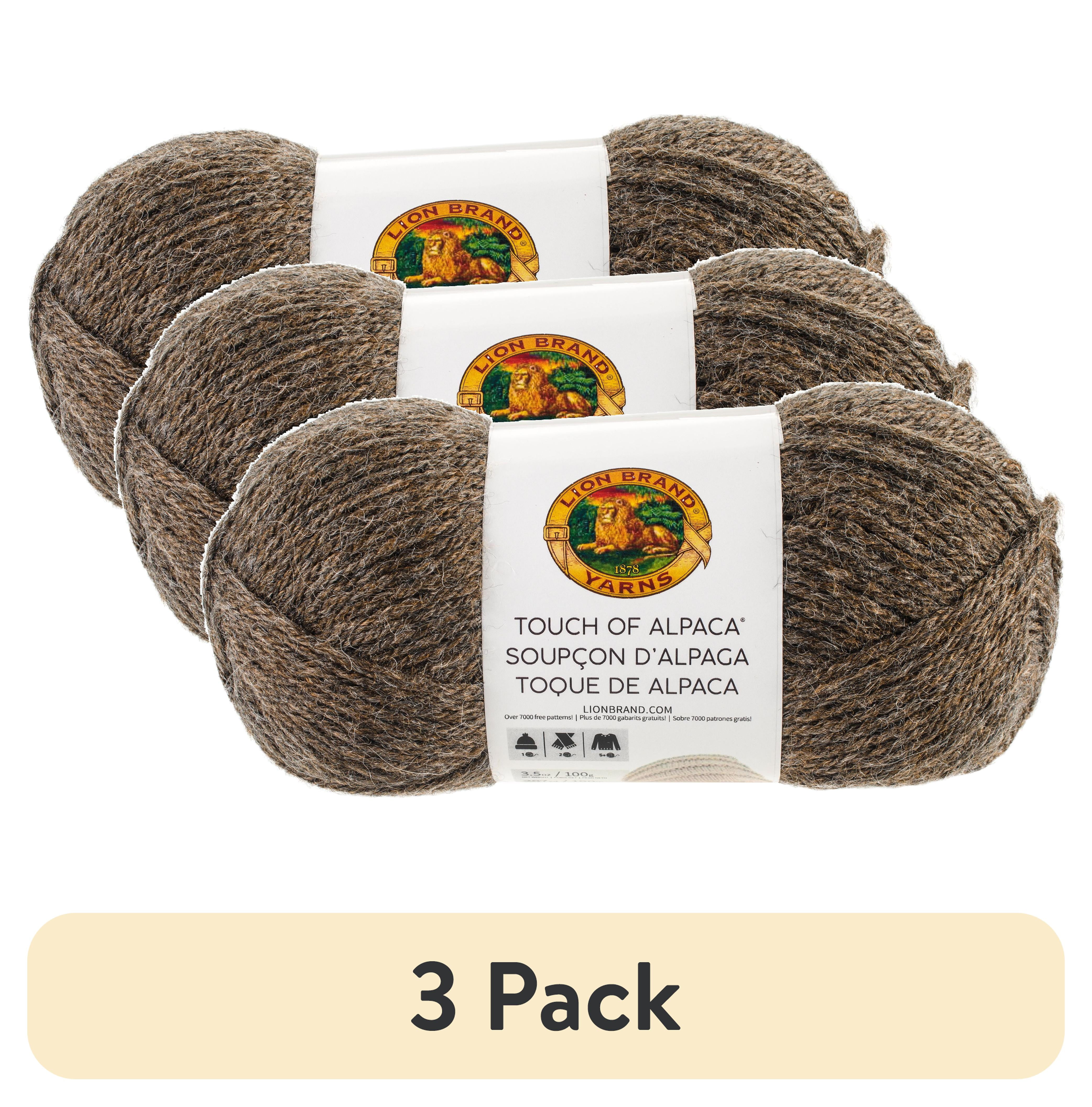 (3 pack) Lion Brand Touch Of Alpaca Yarn-Wood - Walmart.com