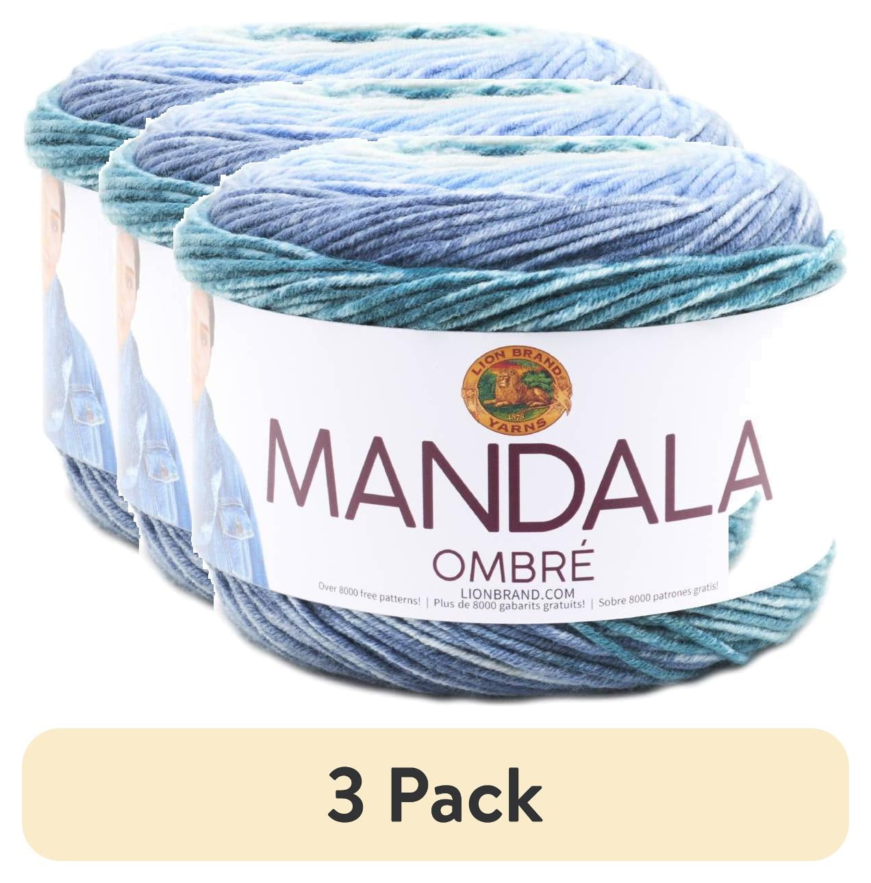 (3 pack) Lion Brand Yarn Go For Faux Mandala Ombre Mantra - Walmart.com