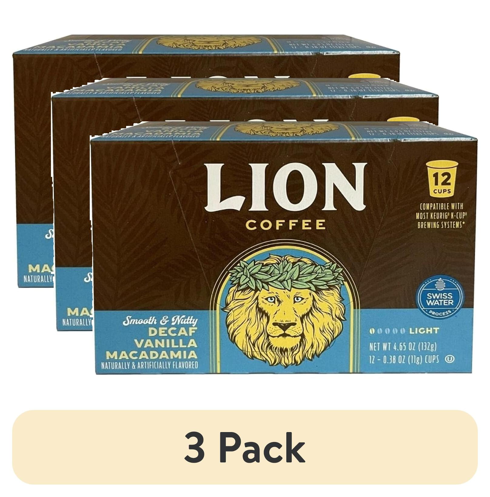 (3 pack) Lion Coffee Medium Roast Coffee Pods for Keurig Coffee Maker ...