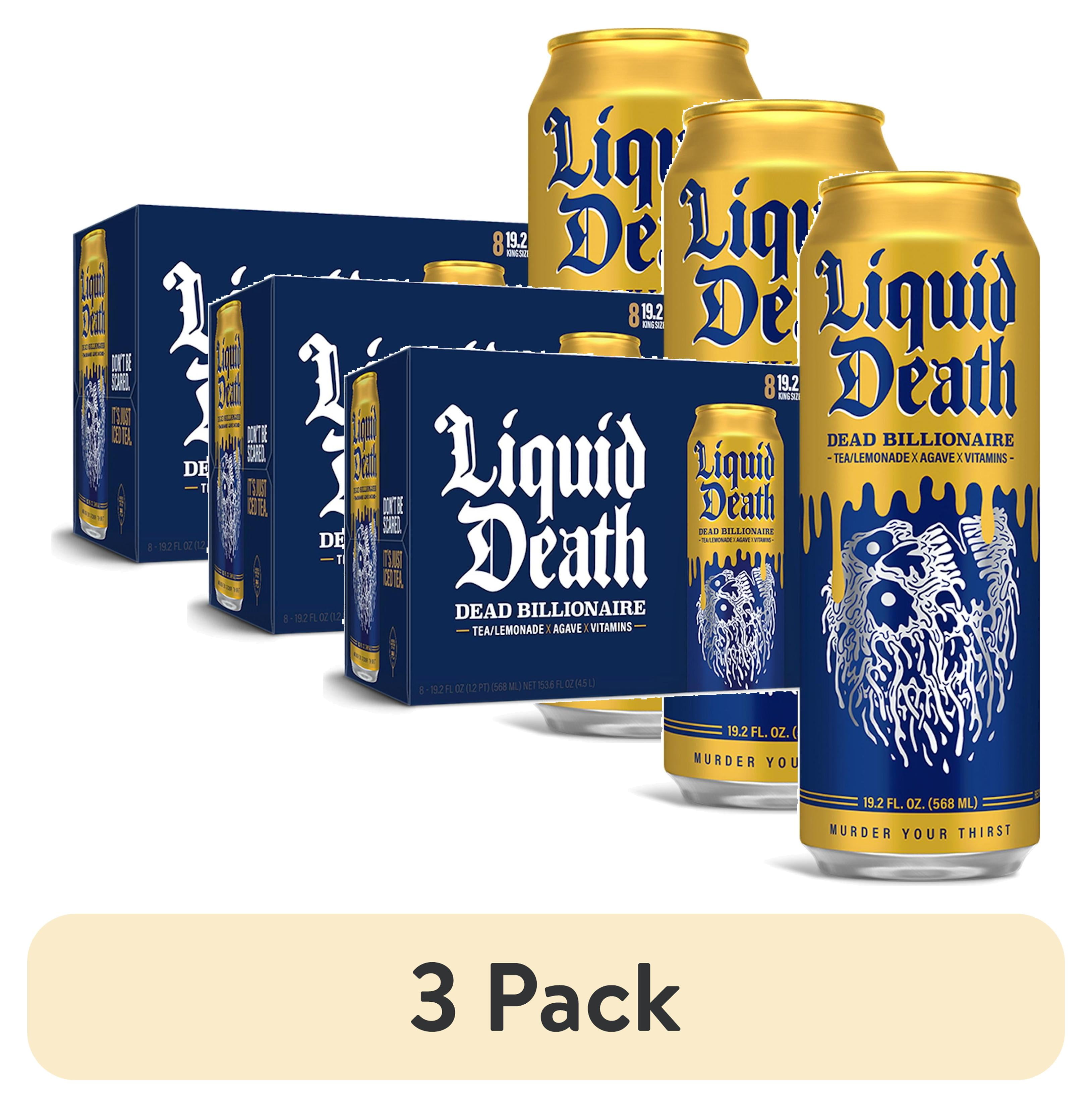 (3 pack) Liquid Death, Dead Billionaire Iced Tea, 8-Pack (19.2oz Cans ...