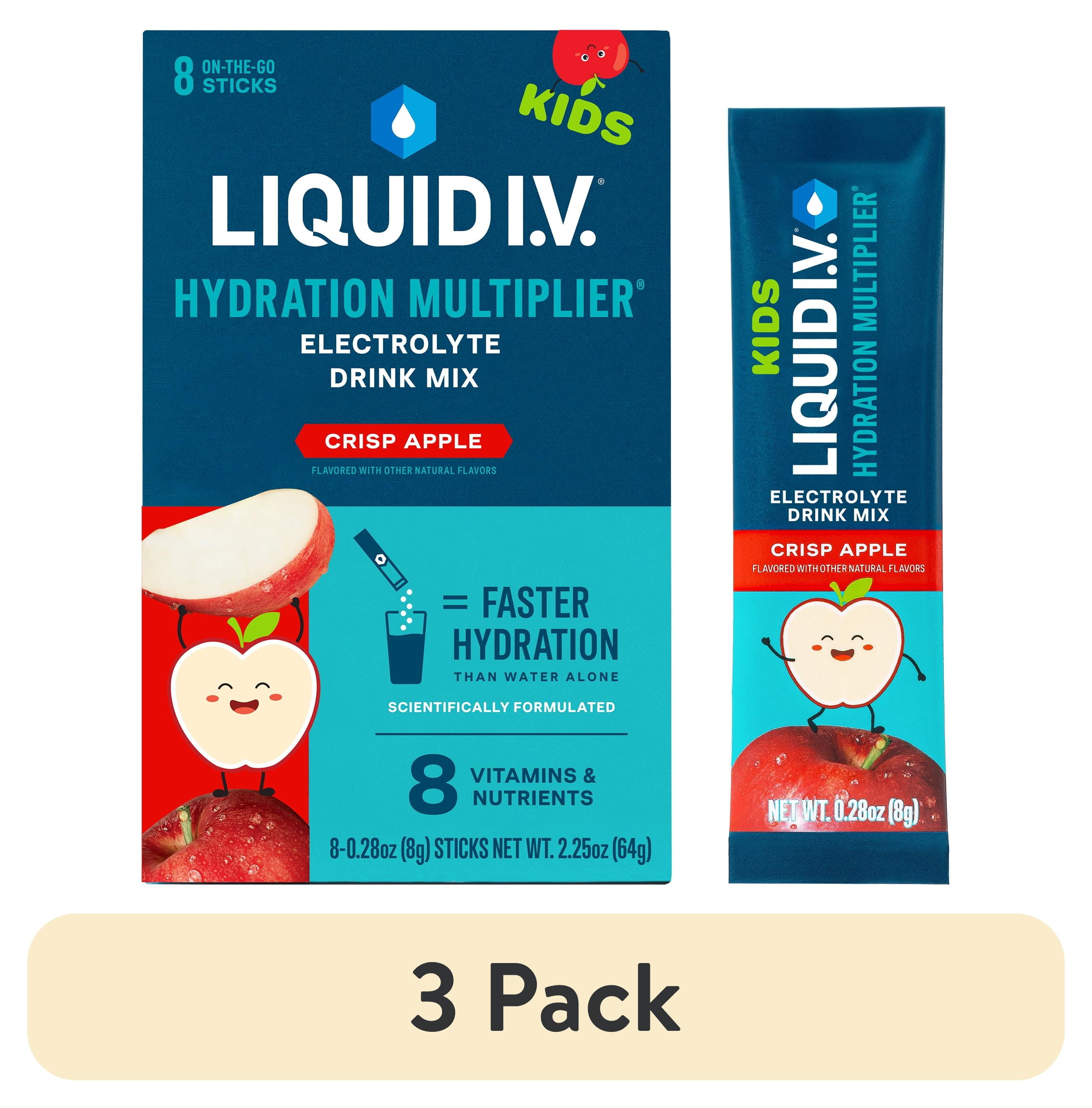 (3 pack) Liquid I.V.® Crisp Apple Hydration Multiplier® for Kids ...