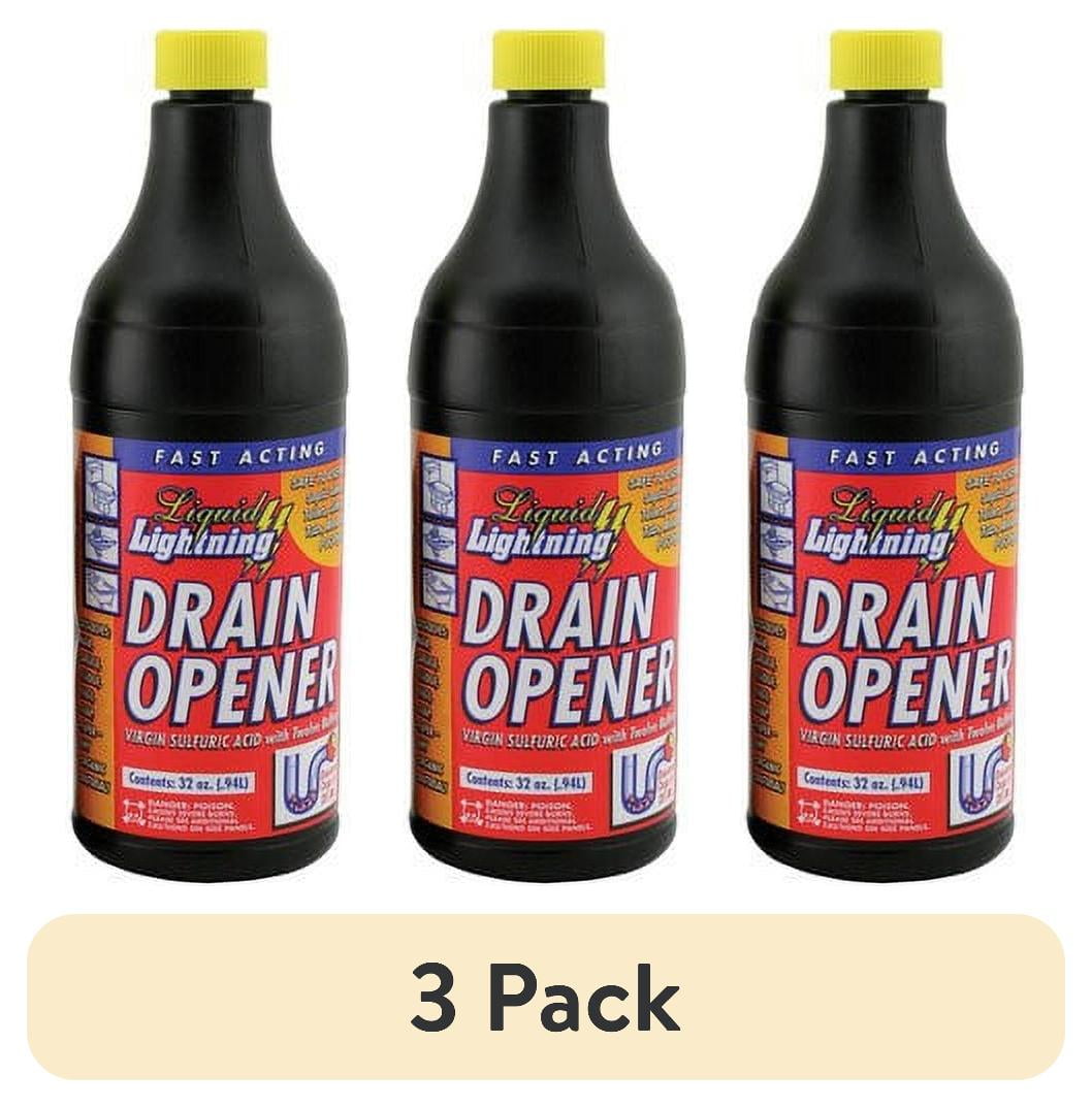 (3 pack) Liquid Lightning Drain Cleaner, 32 Fluid Ounce - Walmart.com