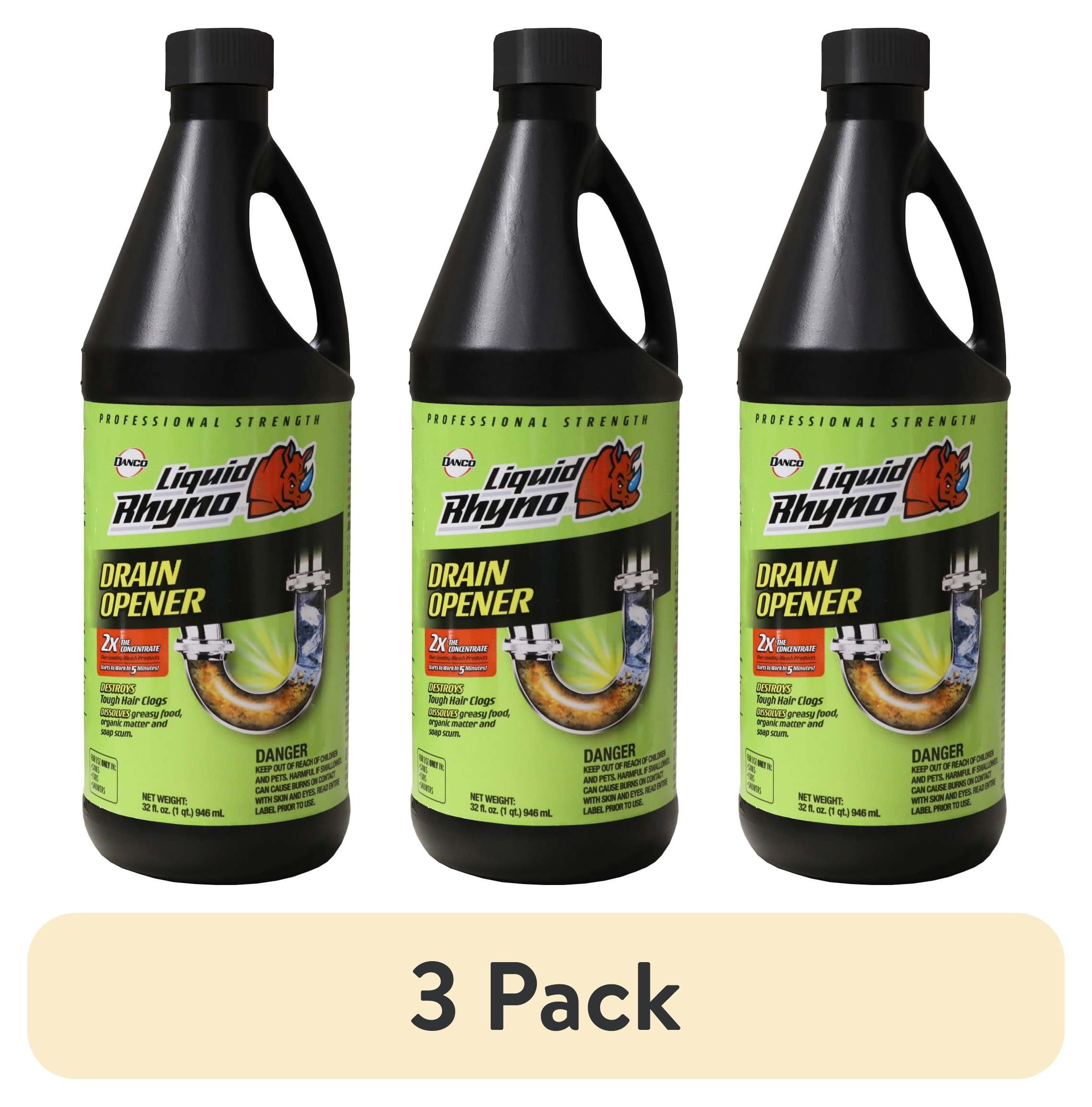 (3 pack) Liquid Rhyno 30 oz. Liquid Drain Opener, Clog Remover, 2 ...