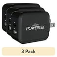 (3 pack) Liquipel Powertek USBC 20W and USBA 18W Dual Port Wall Charger ...
