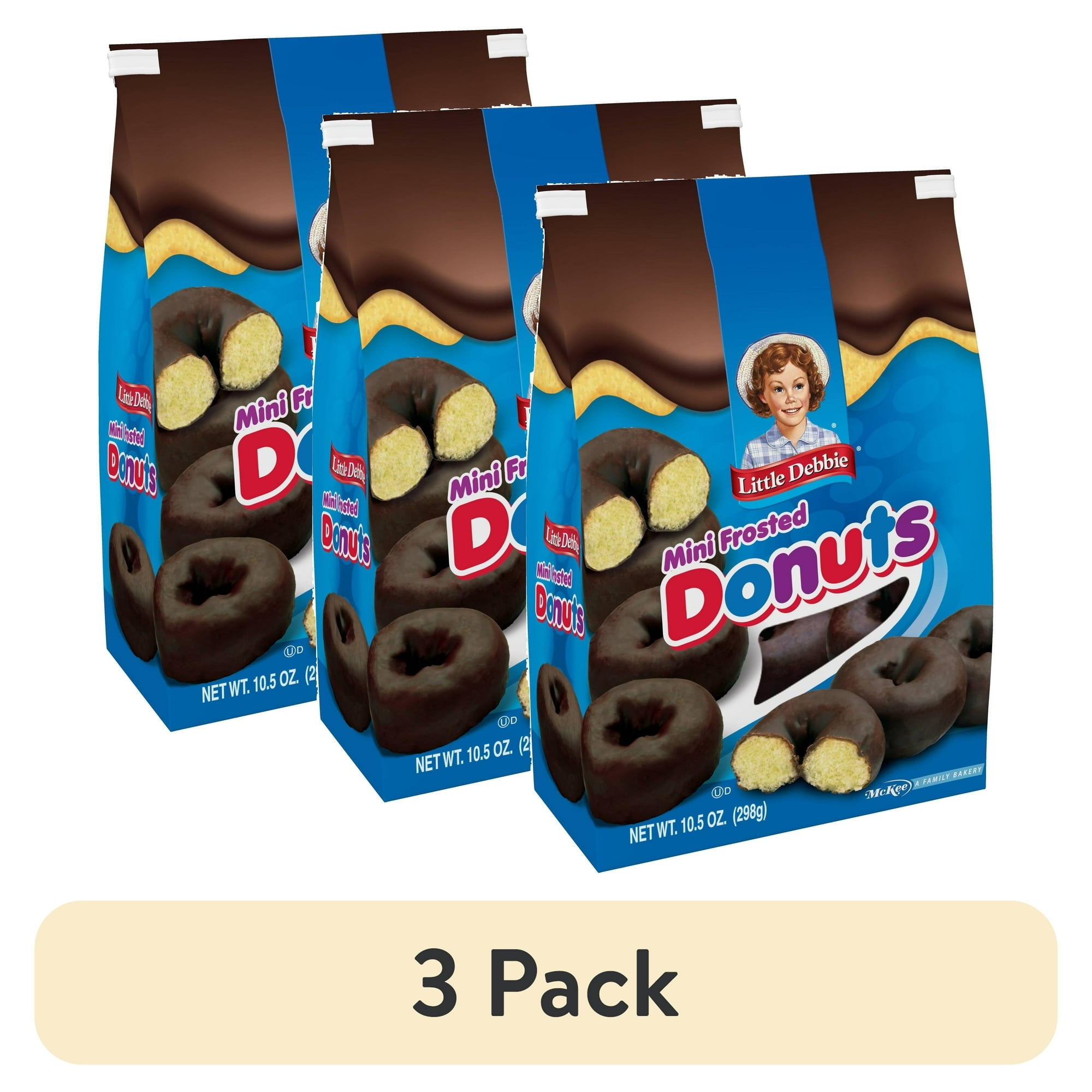 (3 pack) Little Debbie Frosted Mini Donuts, 10.5 oz - Walmart.com