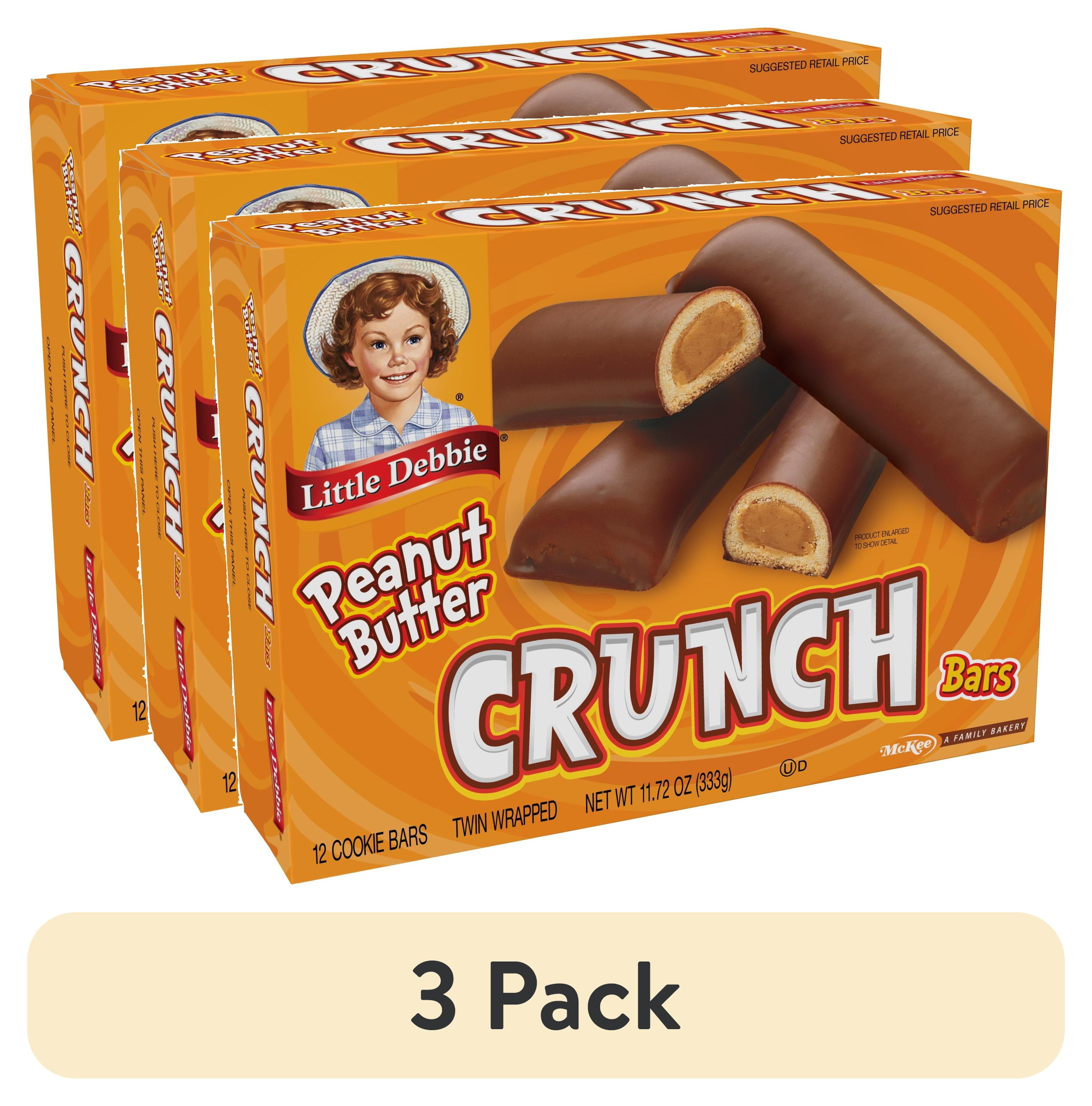 (3 pack) Little Debbie Peanut Butter Crunch Bars, 11.72 oz (12 count ...