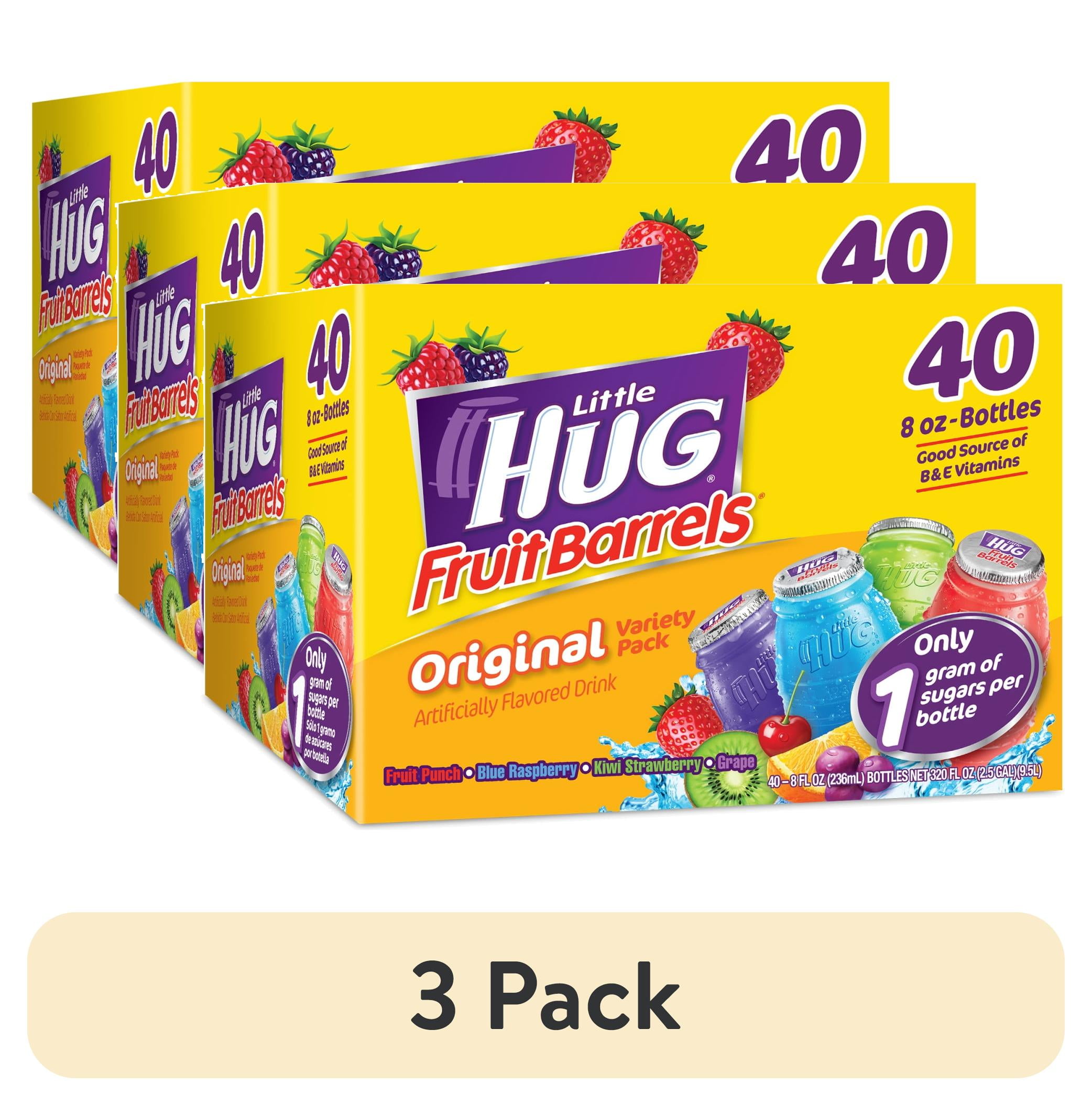 (3 pack) Little HUG Fruit Barrels, Original, Shelf Stable Kids Drinks ...