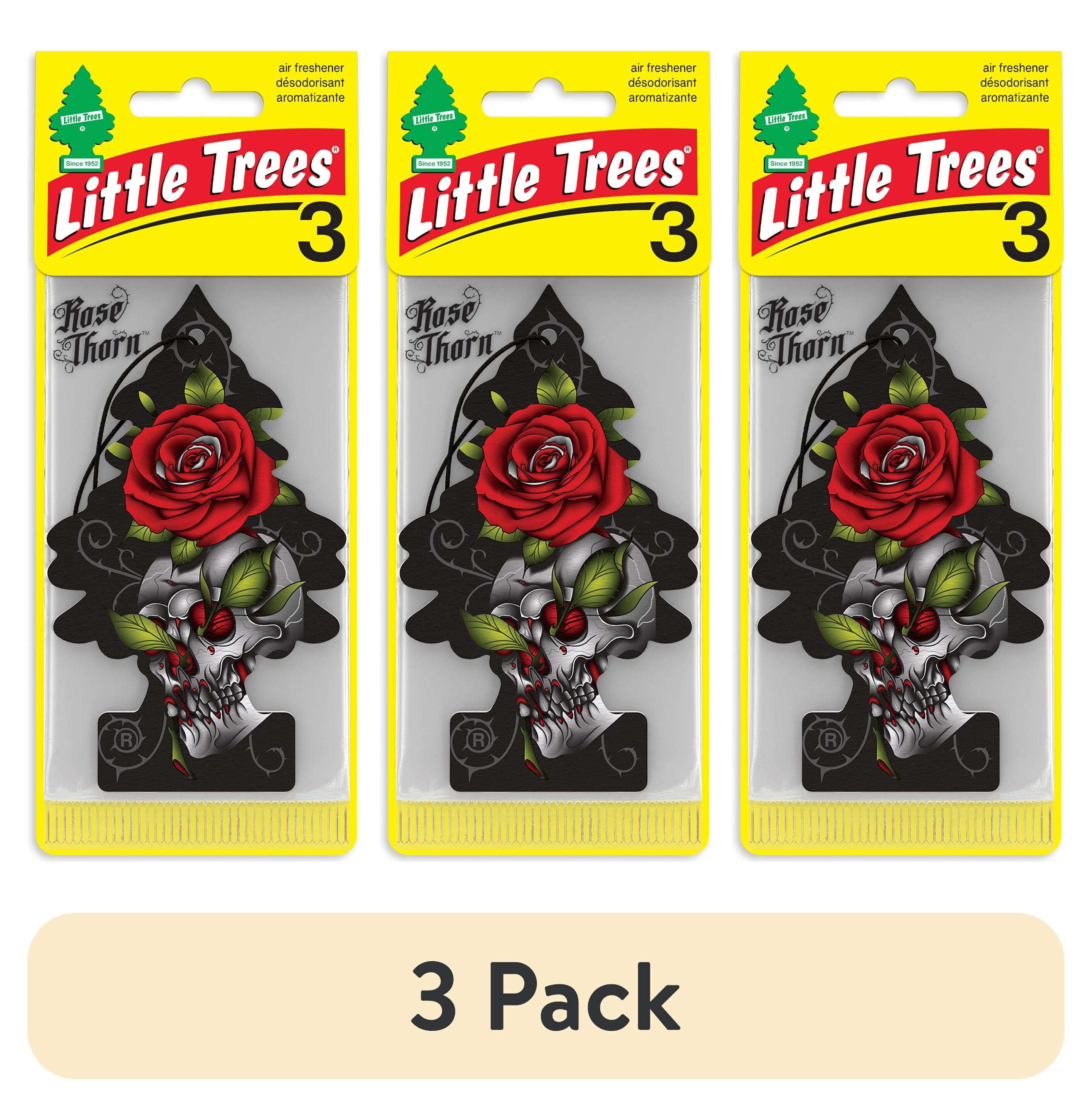 (3 pack) Little Trees Air Freshener Rose Thorn Fragrance 3-Pack ...