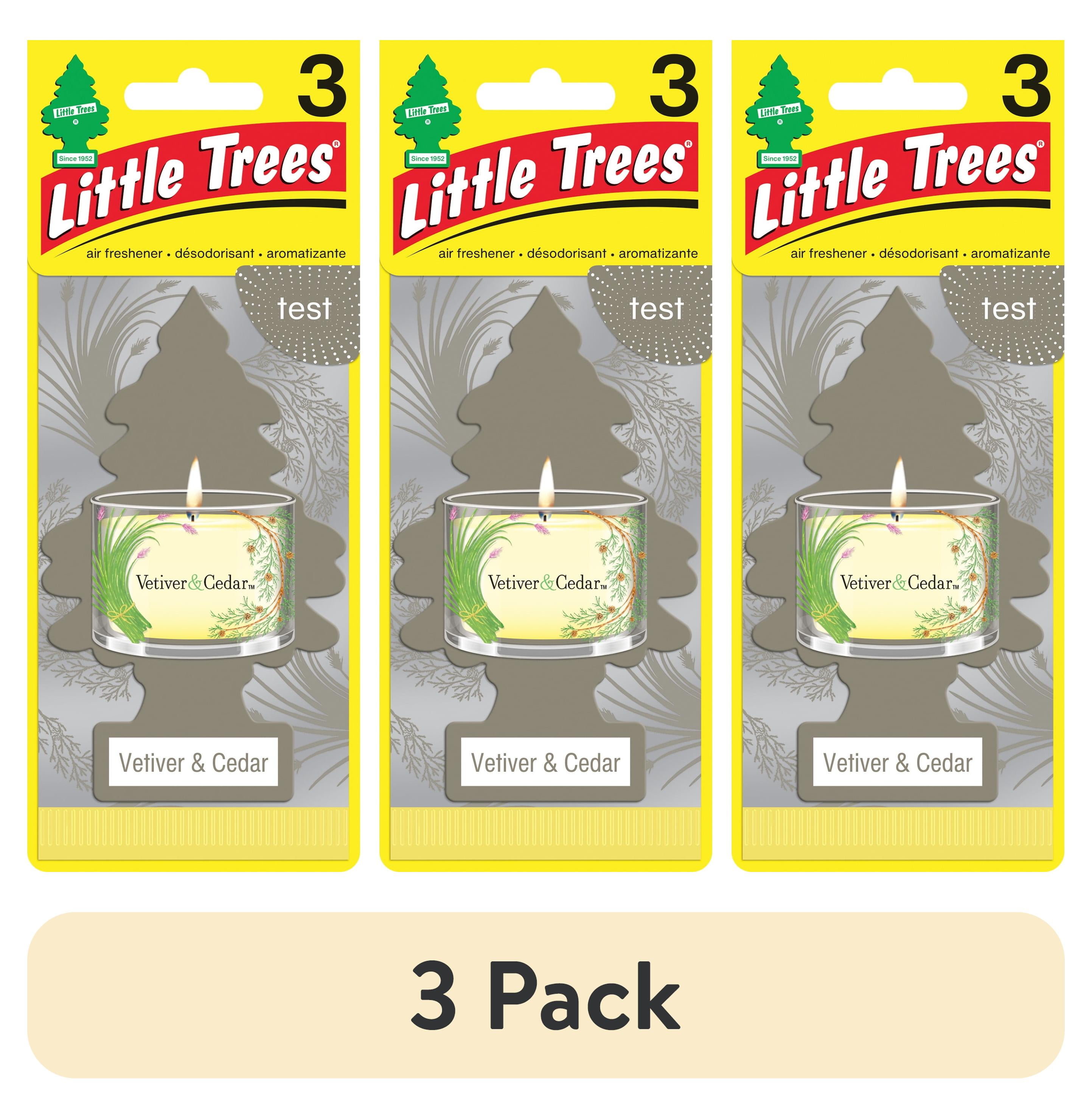 (3 pack) Little Trees Auto Air Freshener, Hanging Card, Vetiver & Cedar ...