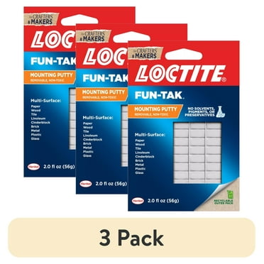 Loctite Eco Fun-Tak Mounting Putty, Pack of 1, White 4 oz Wallet ...
