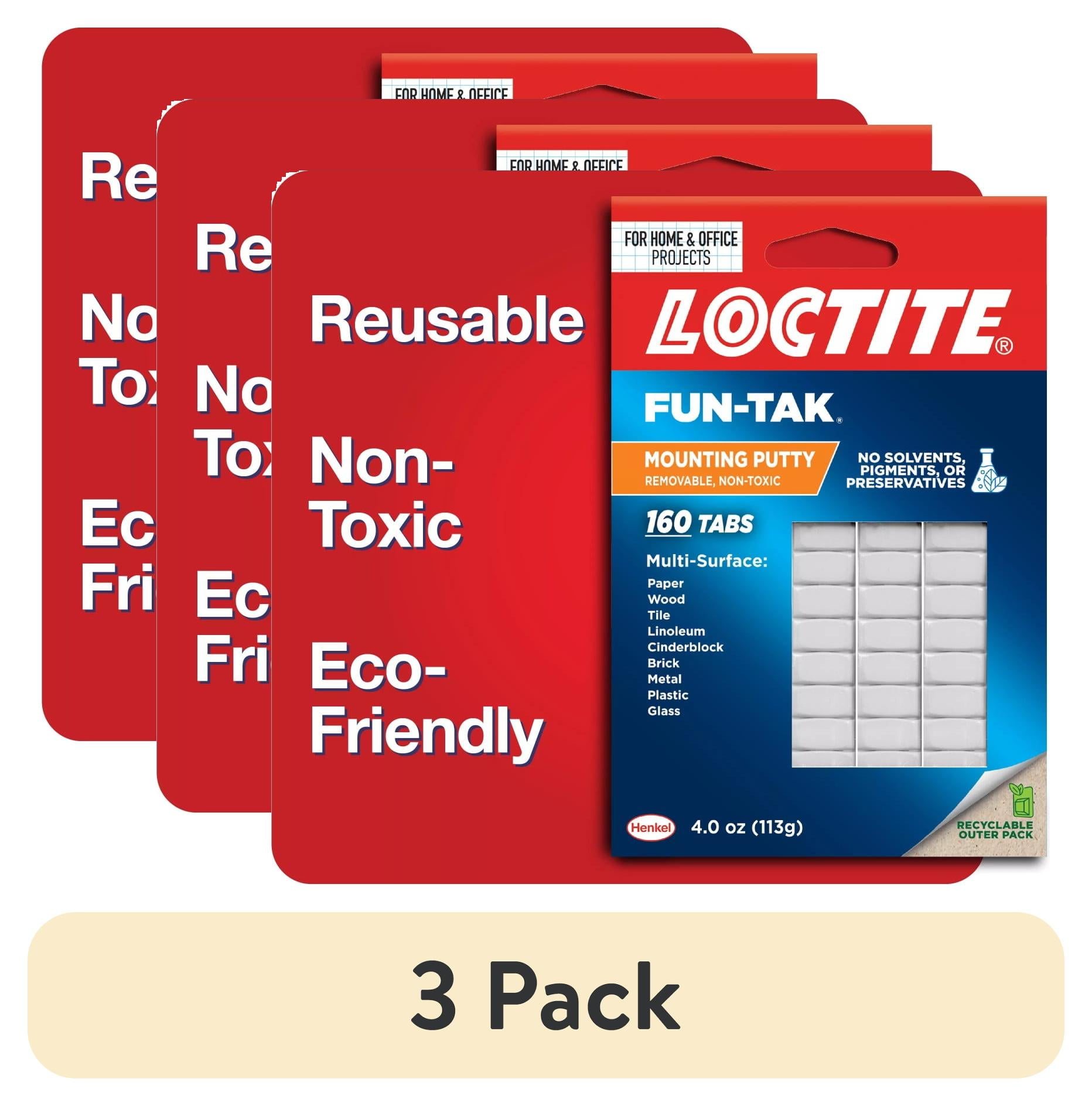 (3 pack) Loctite Eco Fun-Tak Mounting Putty, Pack of 1, White 4 oz ...