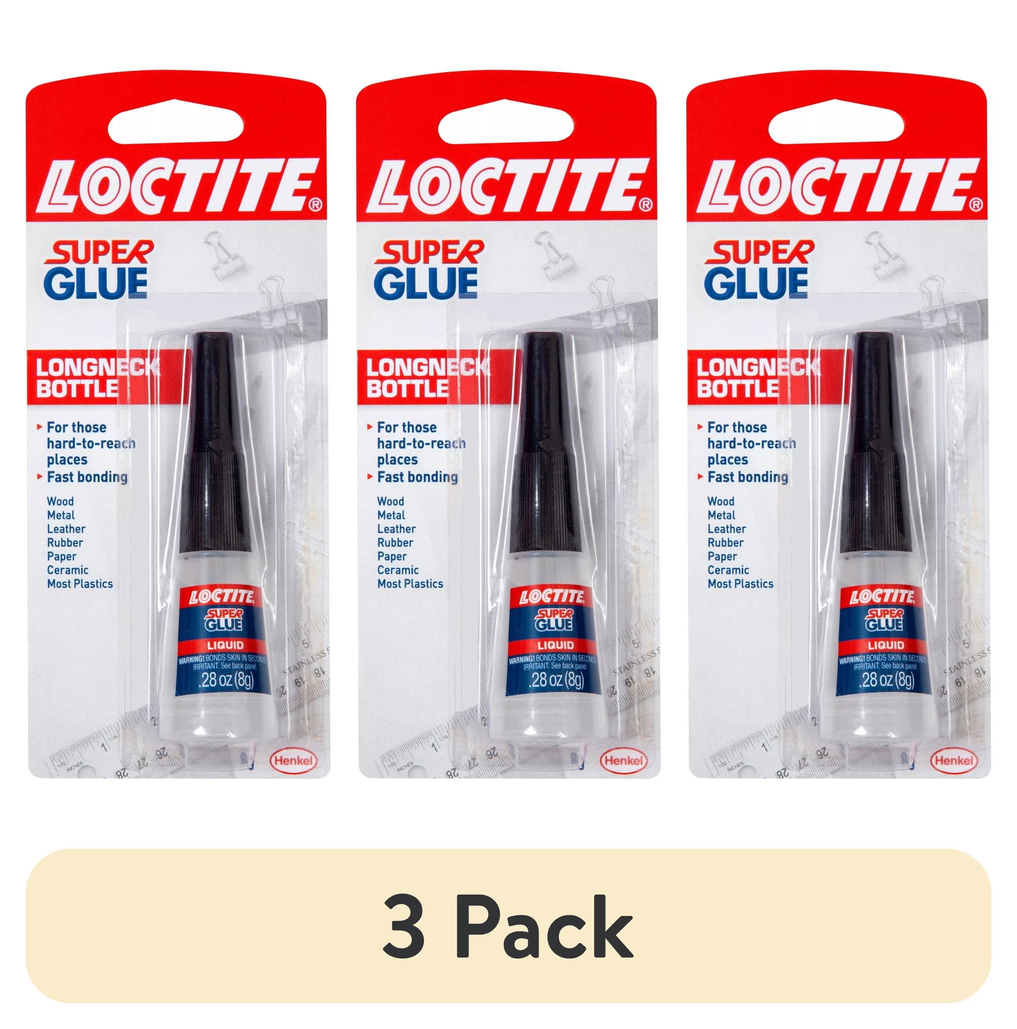 (3 pack) Loctite Super Glue Liquid Longneck Bottle, Pack of 1, Clear 0. ...