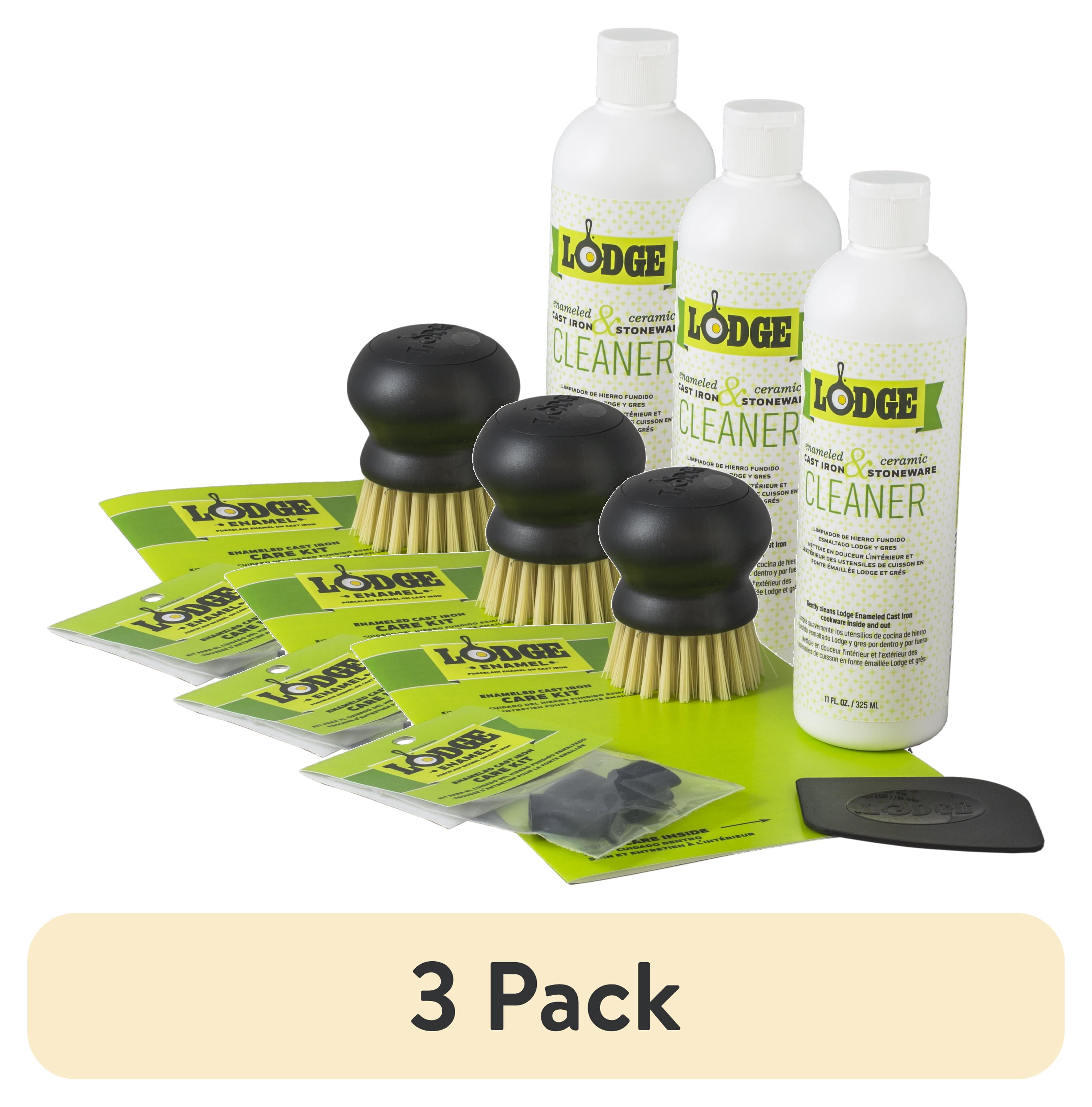 (3 pack) Lodge Cast Iron Enameled Cast Iron & Stoneware Care Kit ...