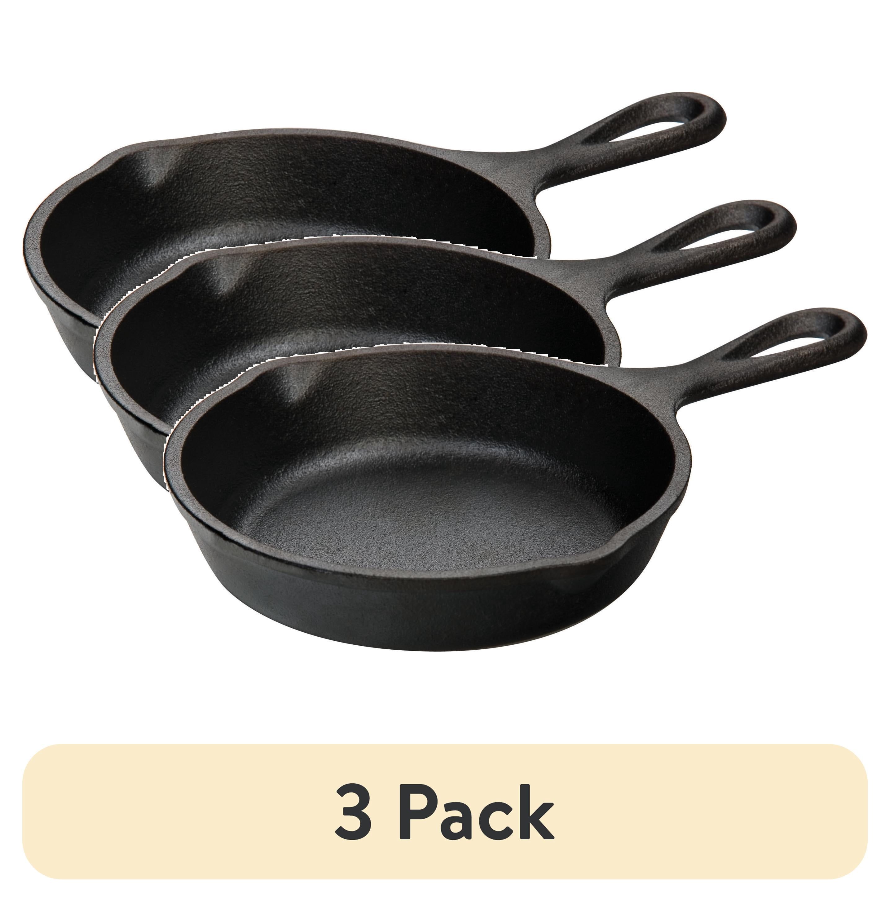 (3 pack) Lodge Seasoned Cast Iron 5 Inch Skillet - Walmart.com