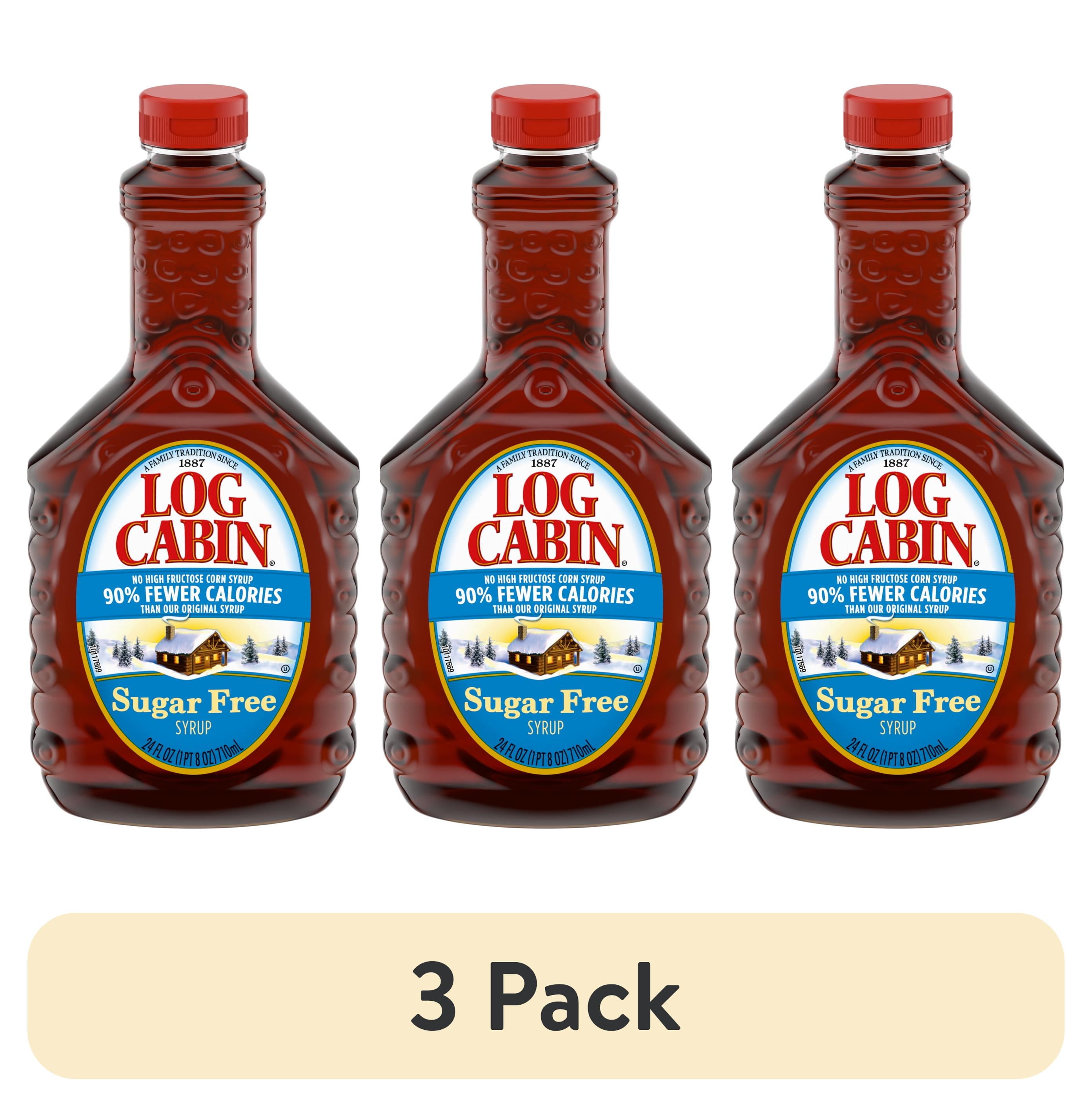 (3 pack) Log Cabin Sugar Free Syrup, 24 FL oz - Walmart.com