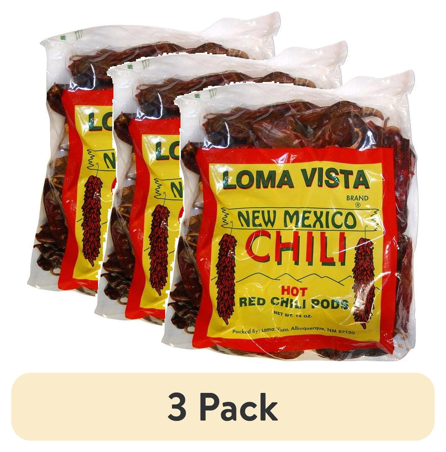 (3 pack) Loma Vista New Mexico Red Hot Chili Pods, 14 oz - Walmart.com