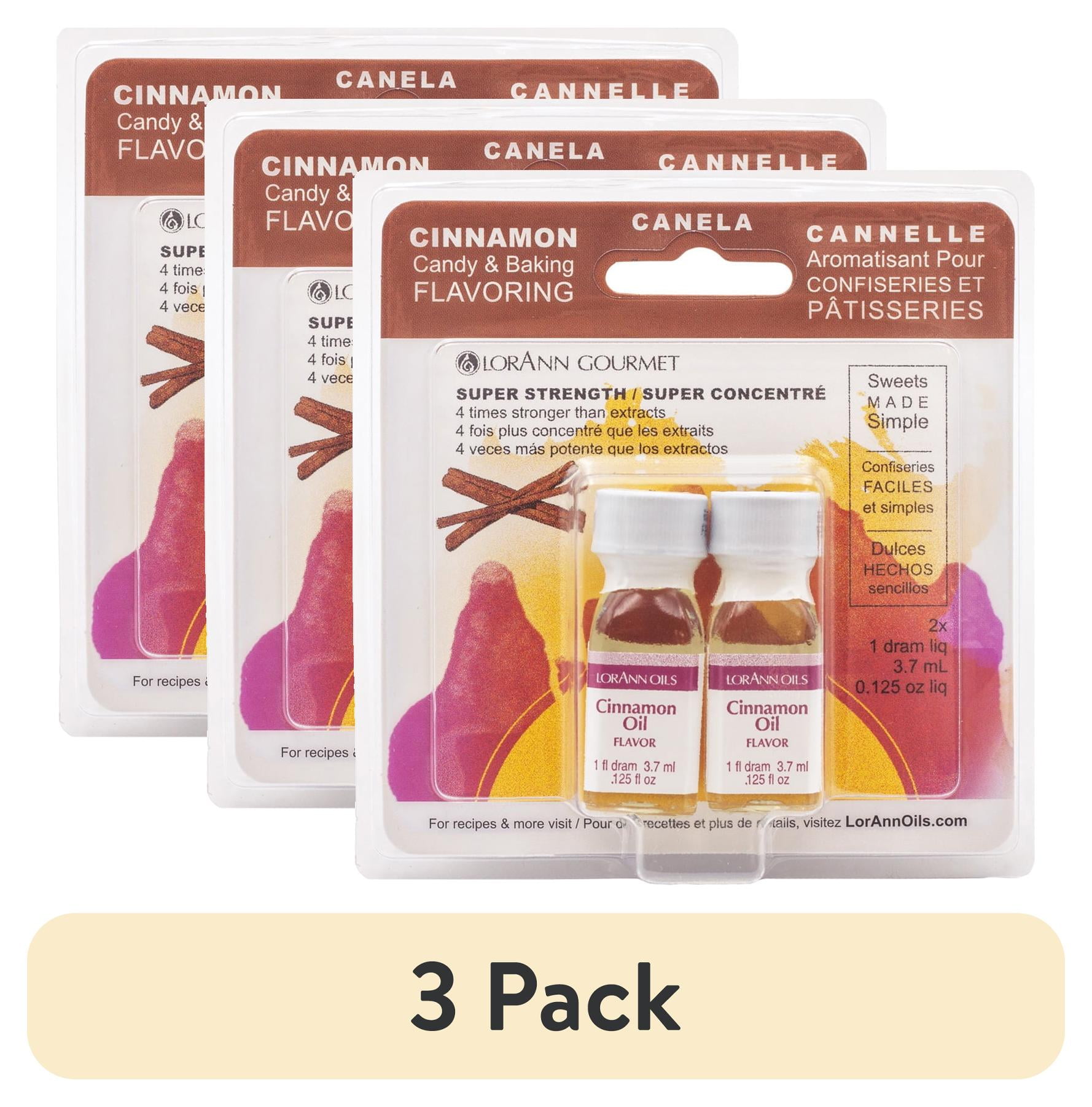 (3 pack) LorAnn Candy & Baking Flavoring .125oz 2/Pkg-Cinnamon Oil - Walmart.com