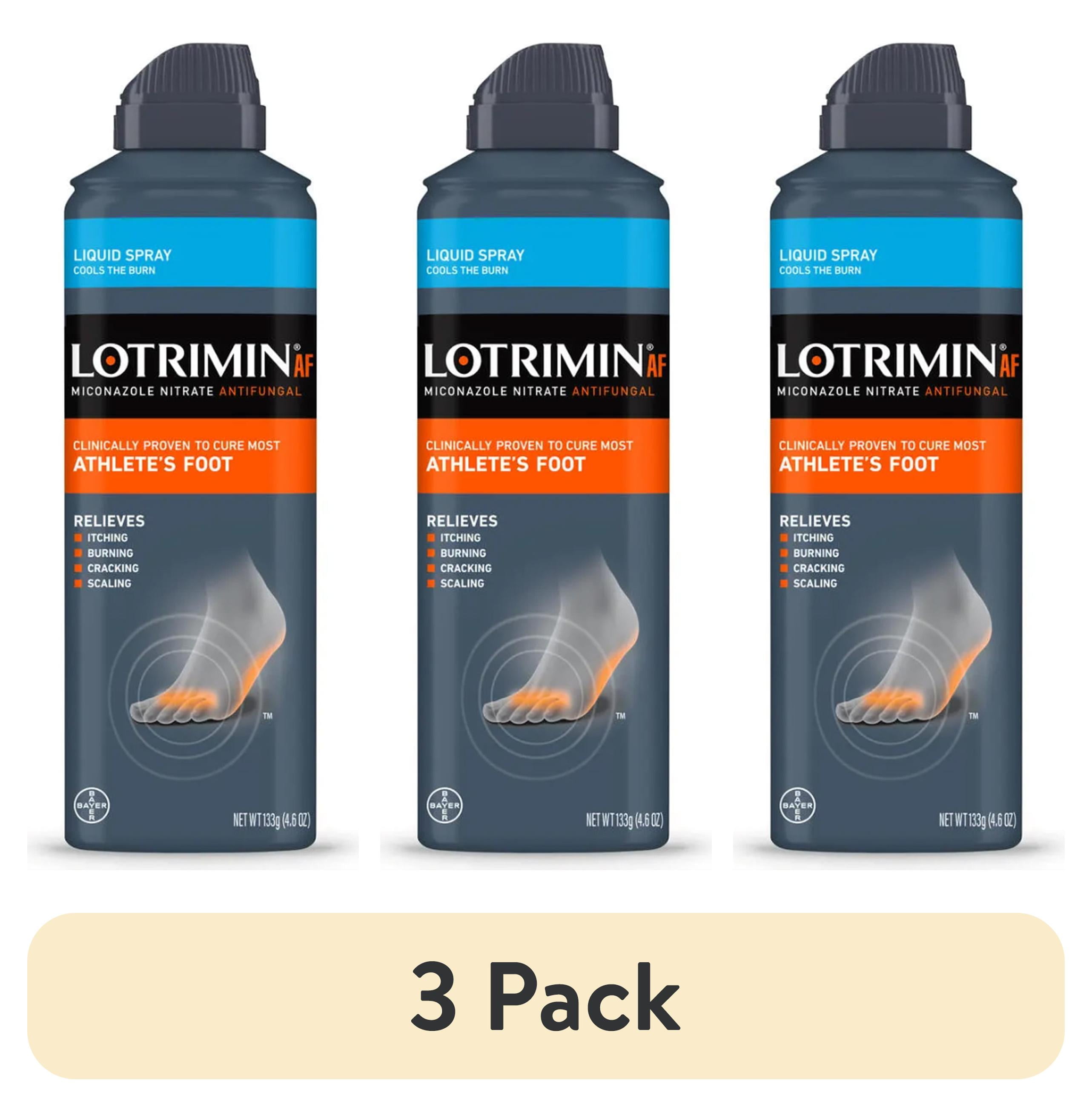 (3 pack) Lotrimin AF Athlete's Foot Liquid Spray, 4.6 Ounce Spray Can ...