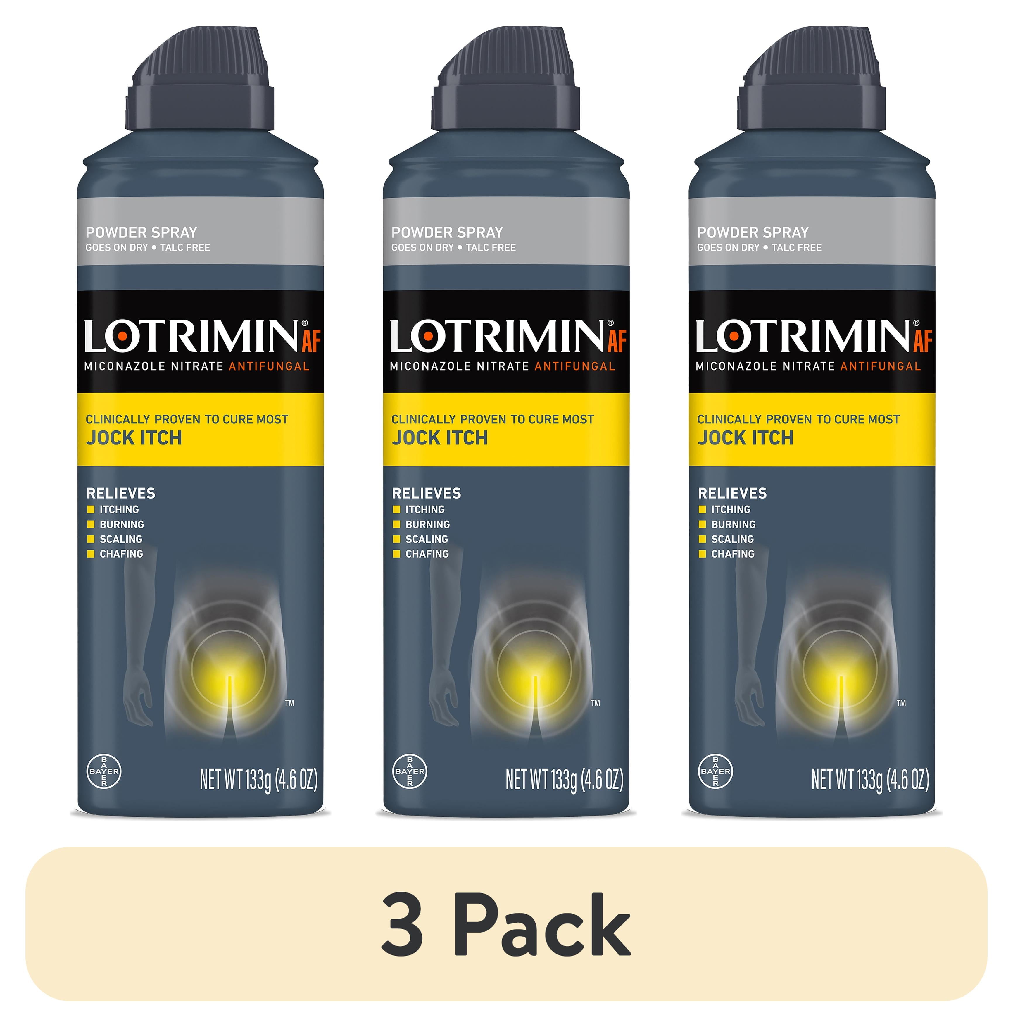 (3 pack) Lotrimin AF Jock Itch Antifungal Powder Spray, 4.6 oz ...