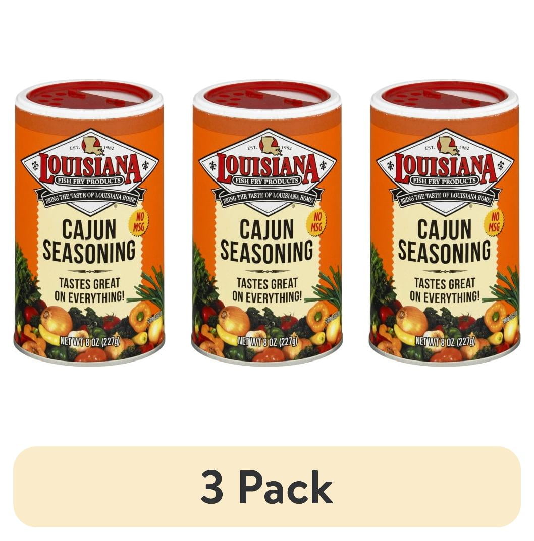 (3 pack) Louisiana Fish Fry Products Cajun Seasoning, 8 oz Container ...