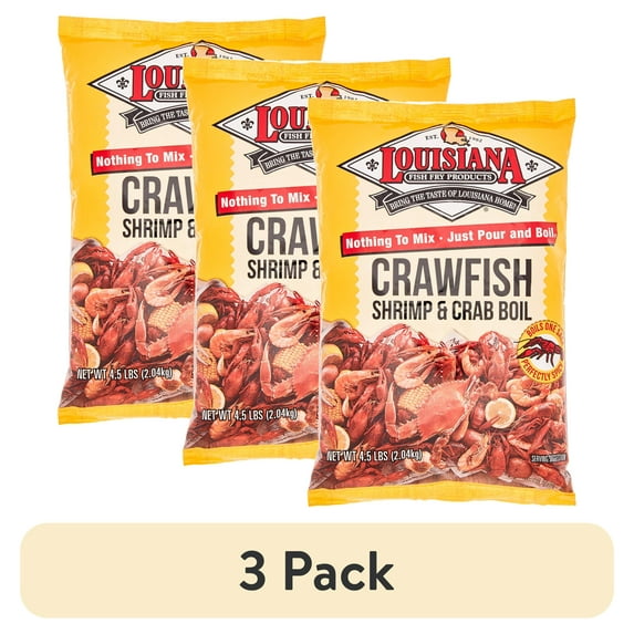 (3 pack) Louisiana Fish Fry Products Crawfish, Shrimp & Crab Boil ...