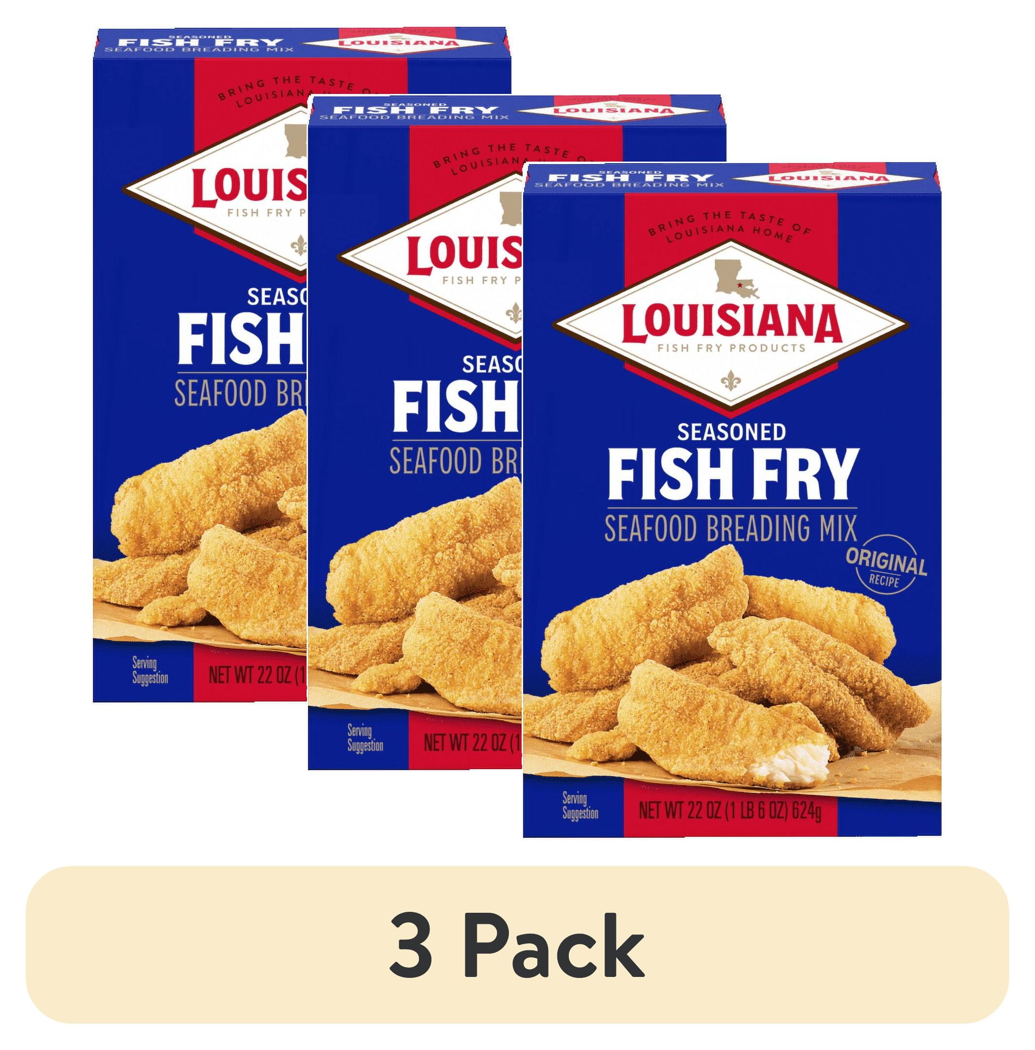 (3 pack) Louisiana Fish Fry Products Crispy Seasoned Fish Fry Seafood ...