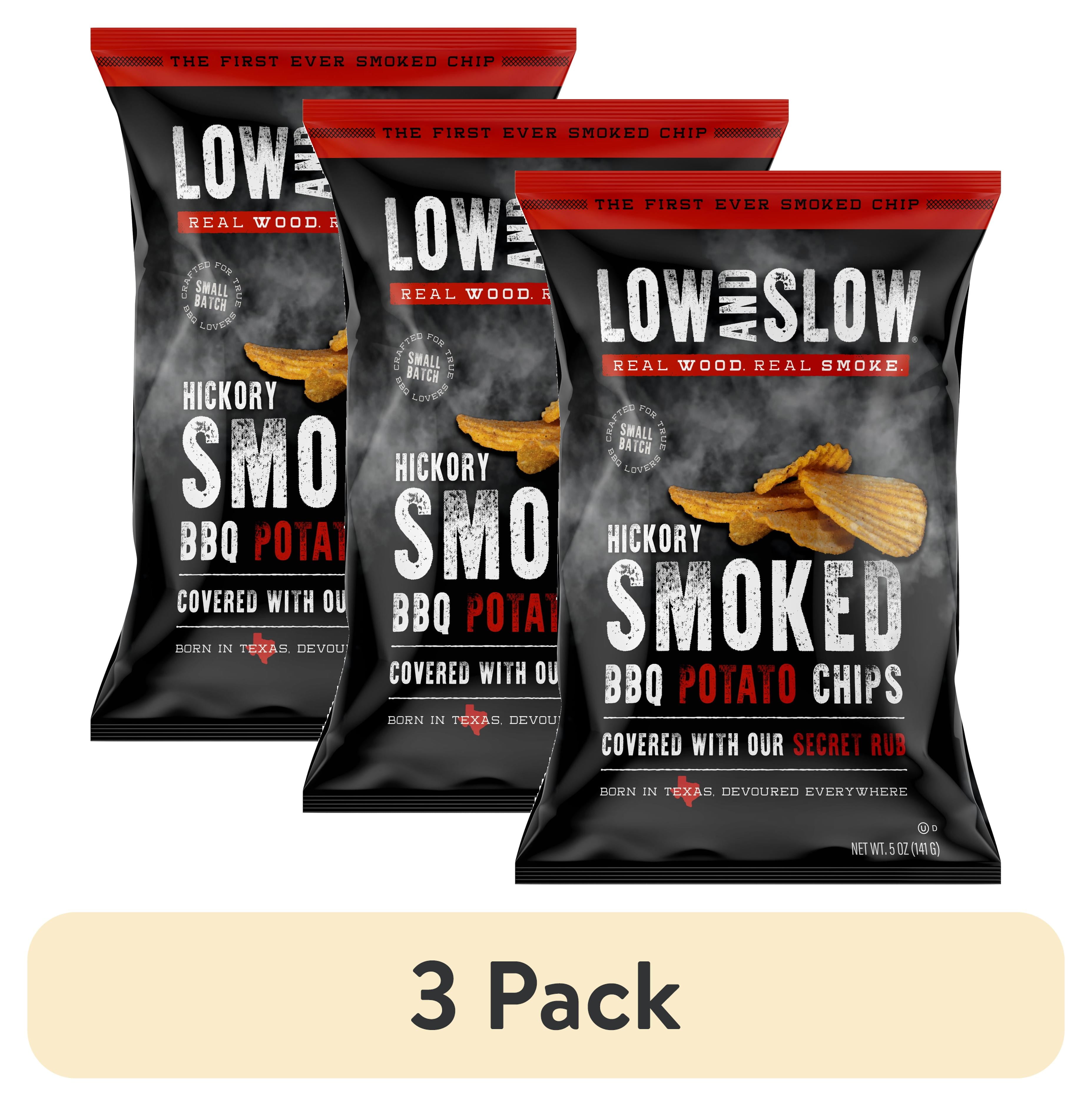 (3 pack) Low and Slow Hickory Smoked Potato Chips, 5 oz Metalized Film ...
