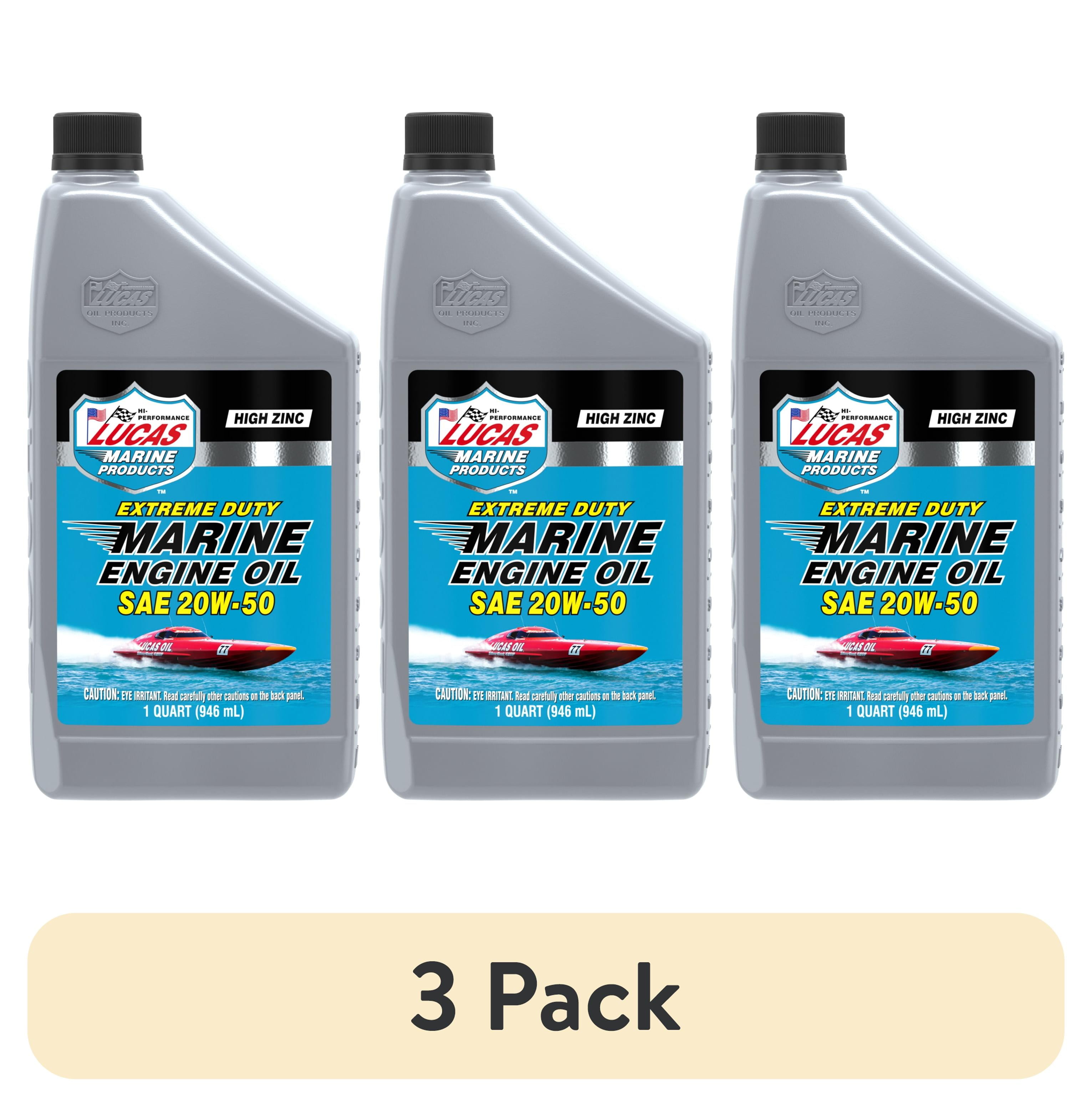 (3 pack) Lucas Marine SAE 20W-50 Extreme Duty Engine Oil 32 Ounce ...