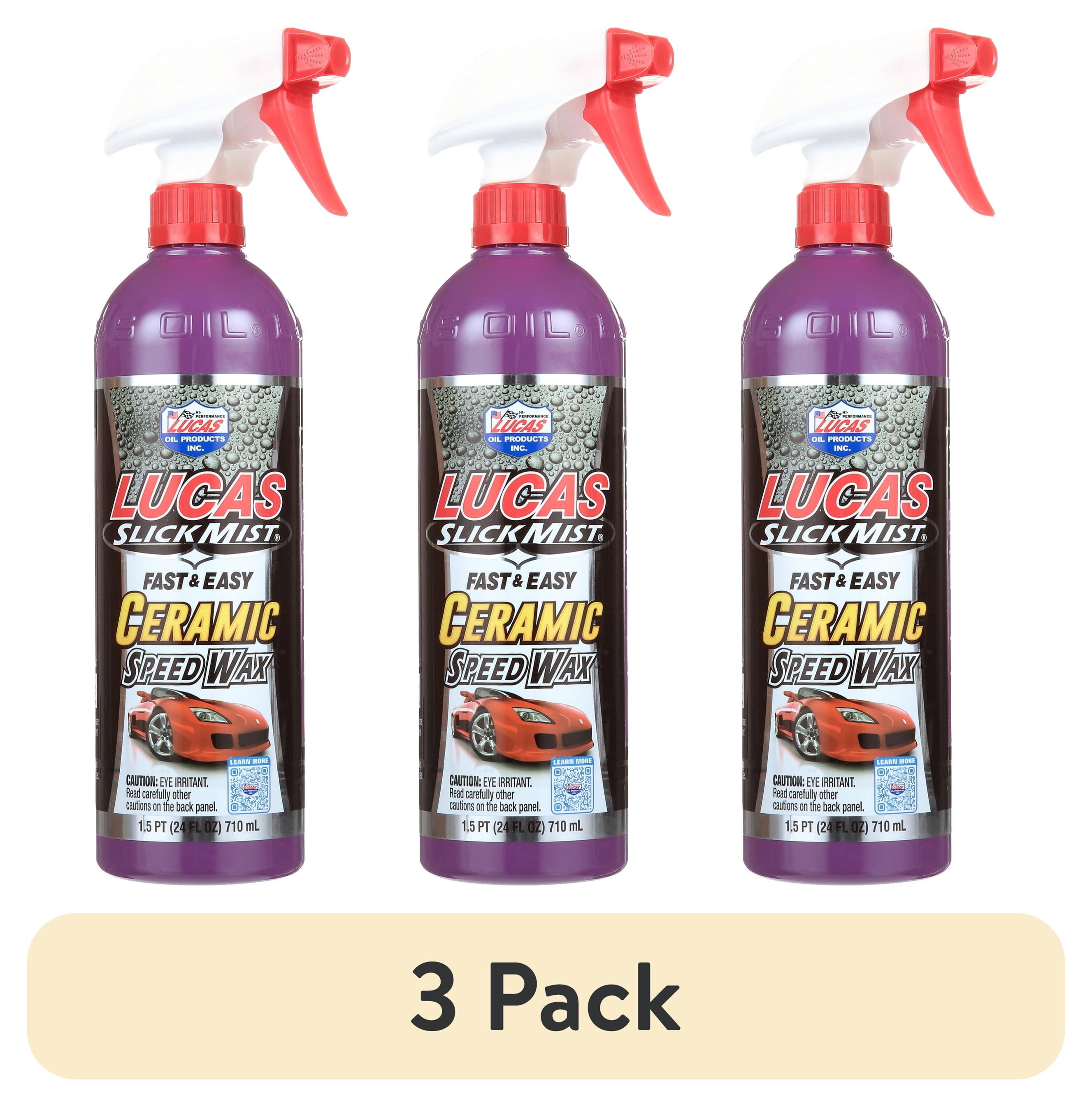 (3 pack) Lucas Oil 11294 Slick Mist Ceramic Speed Wax 24 Ounce Spray Bottle - Walmart.com