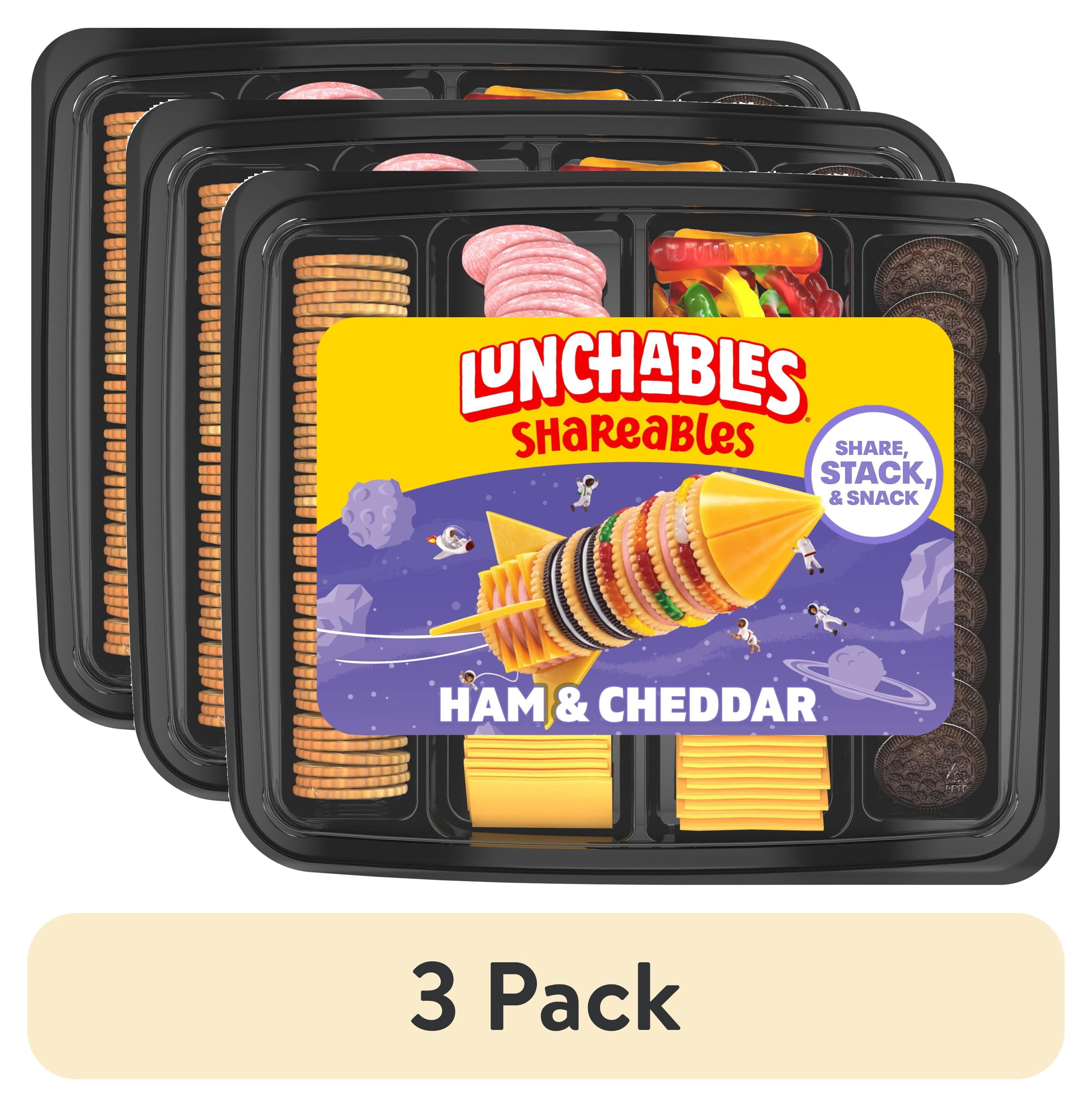 (3 pack) Lunchables Shareables Ham & Cheddar with Crackers, Chocolate ...