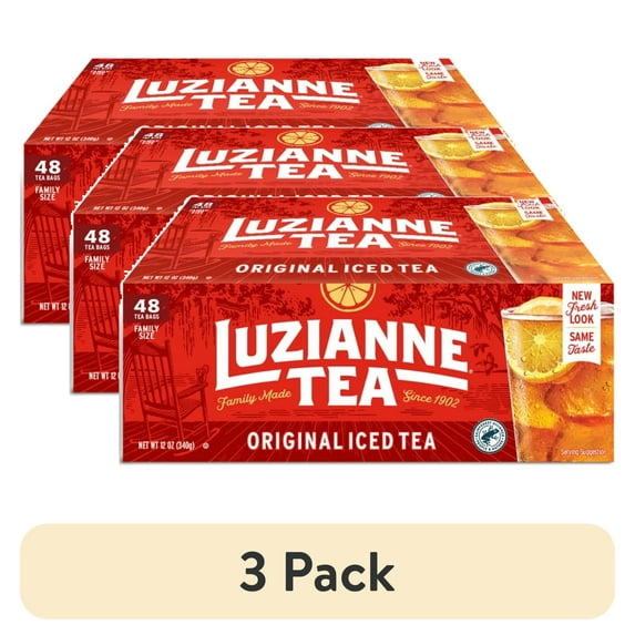 (3 pack) Luzianne, Black Iced Tea, Tea Bags, 48 ct. - Walmart.com
