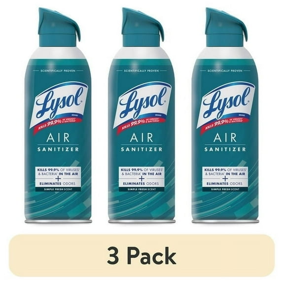 Lysol Air Sanitizer Spray, Simple Fresh, 4ct, 10 fl oz each - Walmart.com