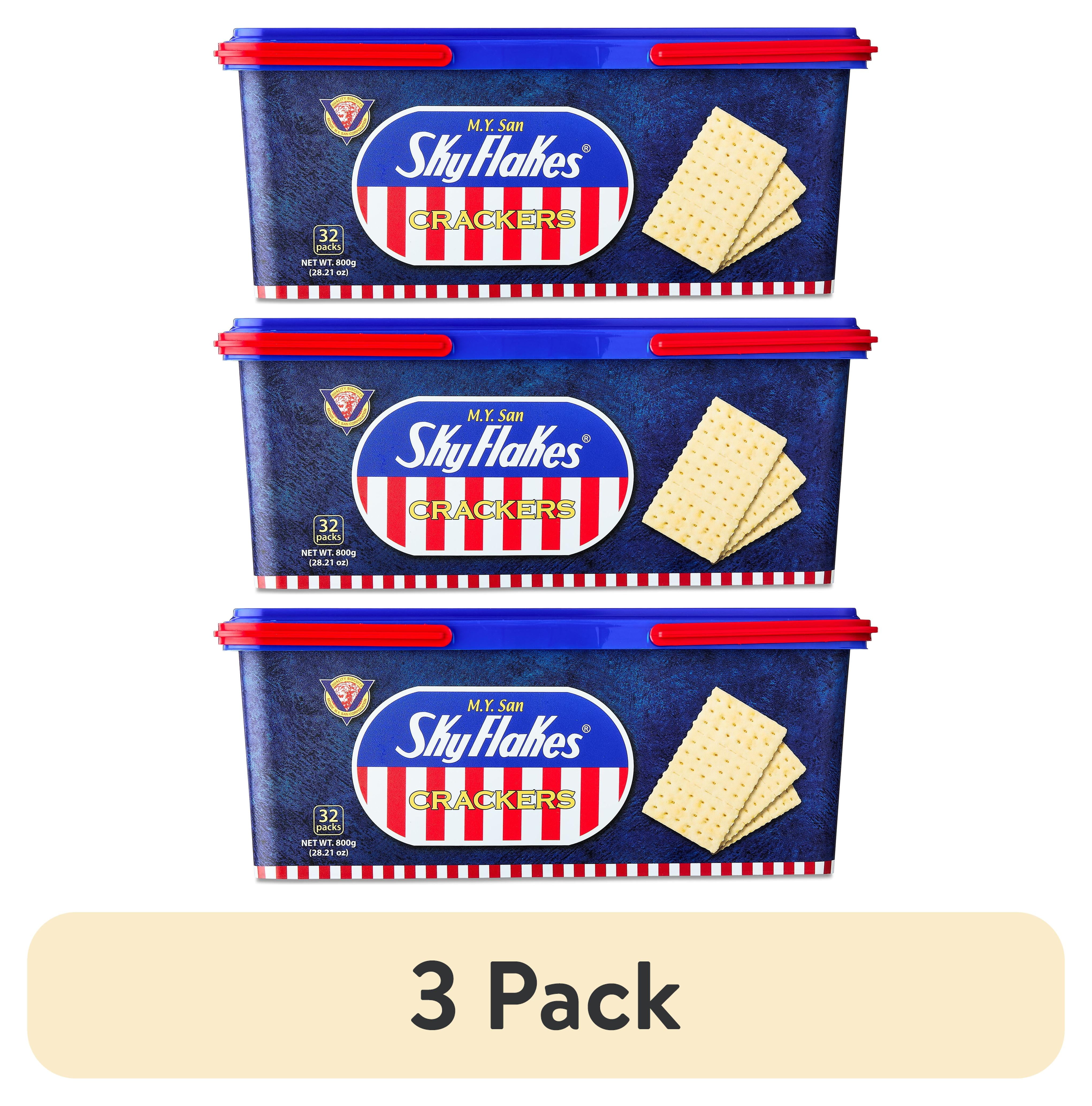 (3 pack) M.Y. San Sky Flakes Crackers, 32 Packs, 28.21 oz - Walmart.com