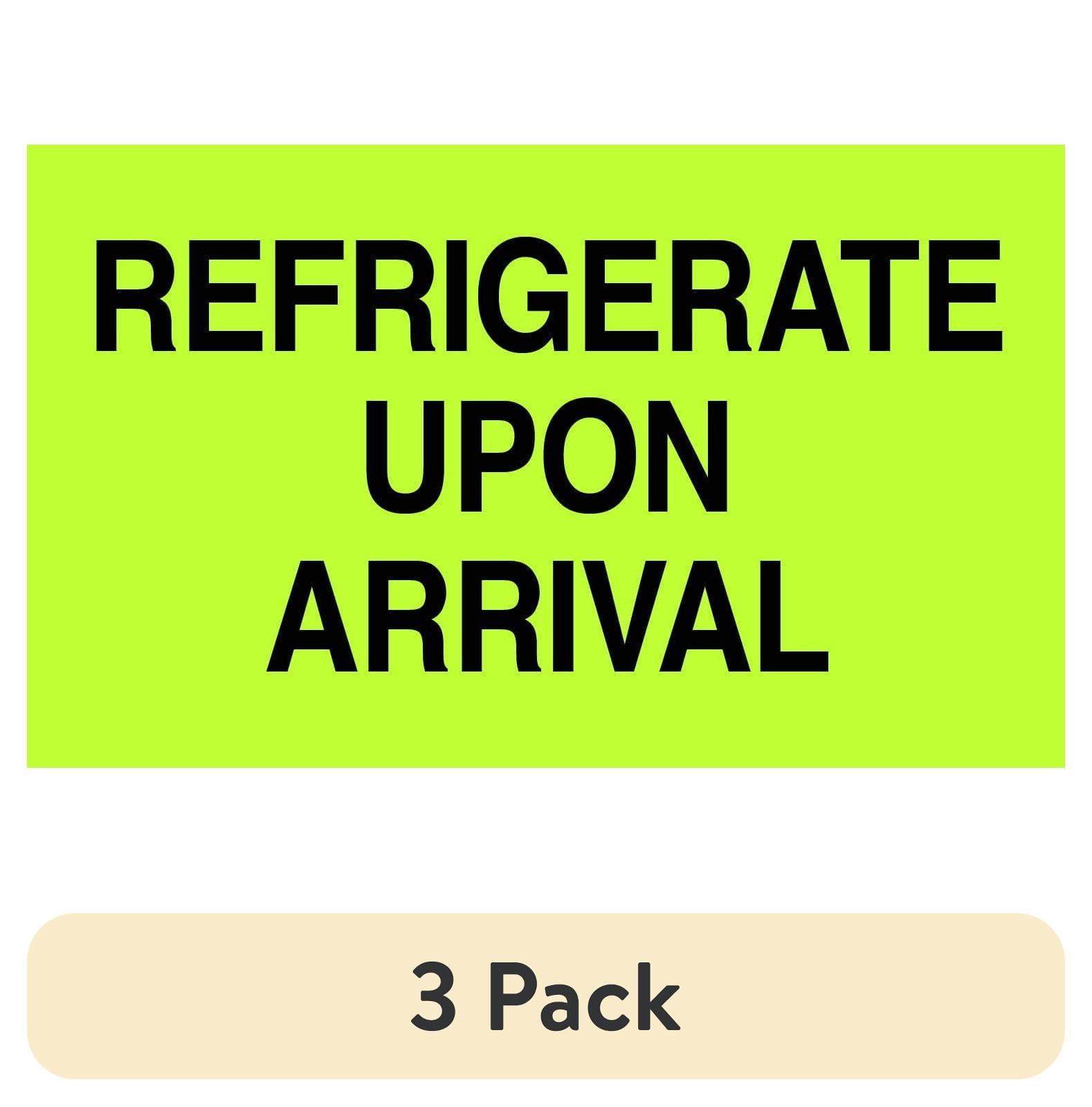 (3 pack) MACO - Refrigerate Upon Arrival - Label, 3 x 5 Inches ...