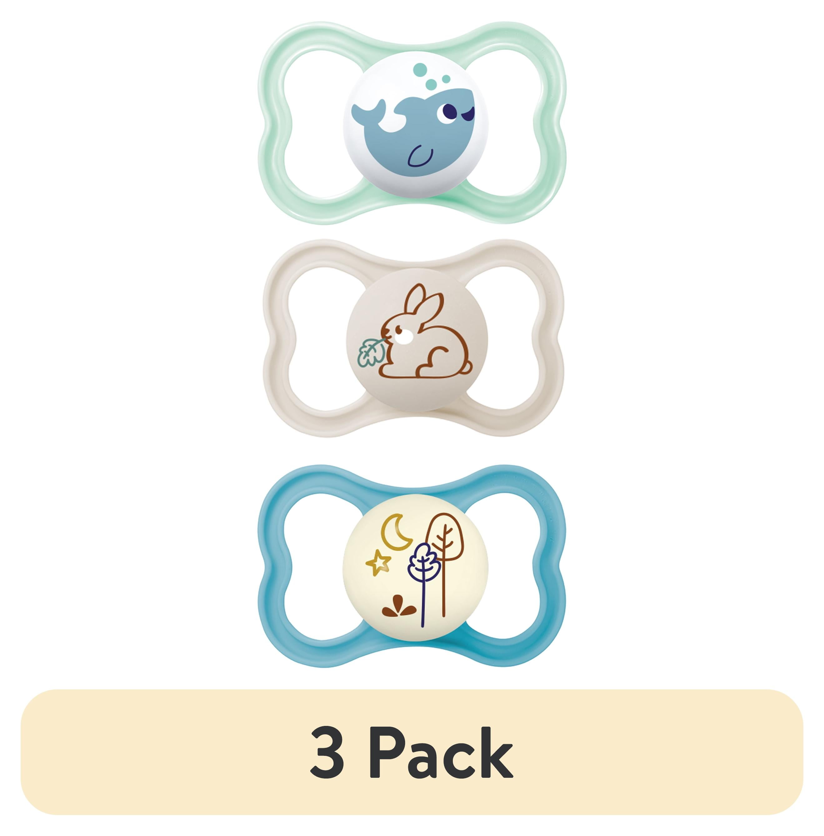 (3 pack) MAM Air Day & Night Pacifiers (3 pack), MAM Sensitive Skin Pacifier 6+ Months, Glow in ...