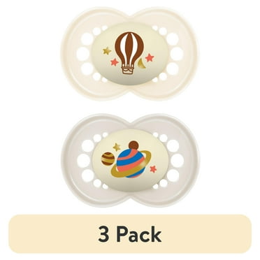 RaZbaby Jollypop Pacifier for Babies 3 Months and Up, USA Made, Natural ...