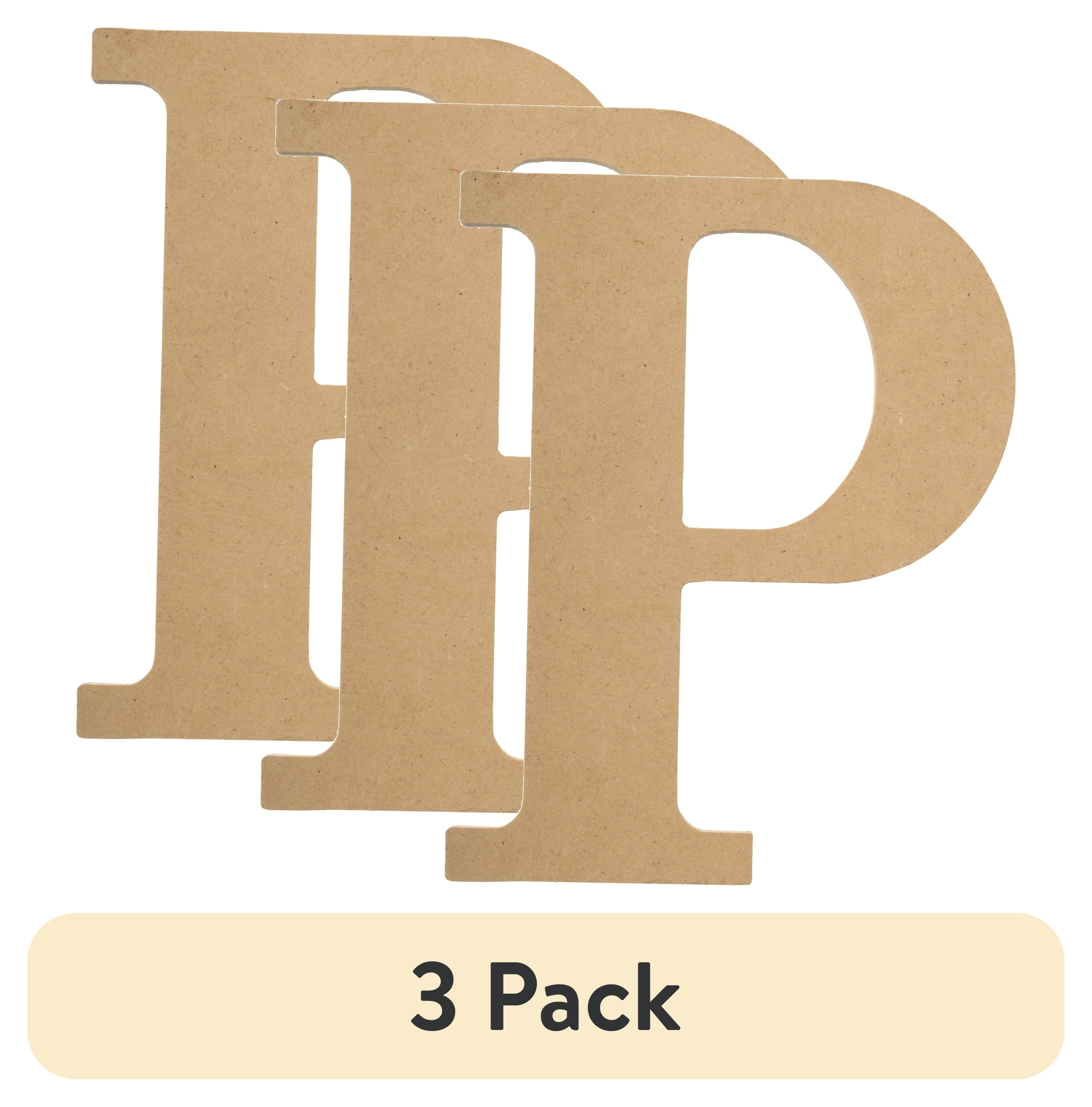 (3 pack) MPI WOOD PRODUCTS Classic Wood Letter P Decoration - Walmart.com