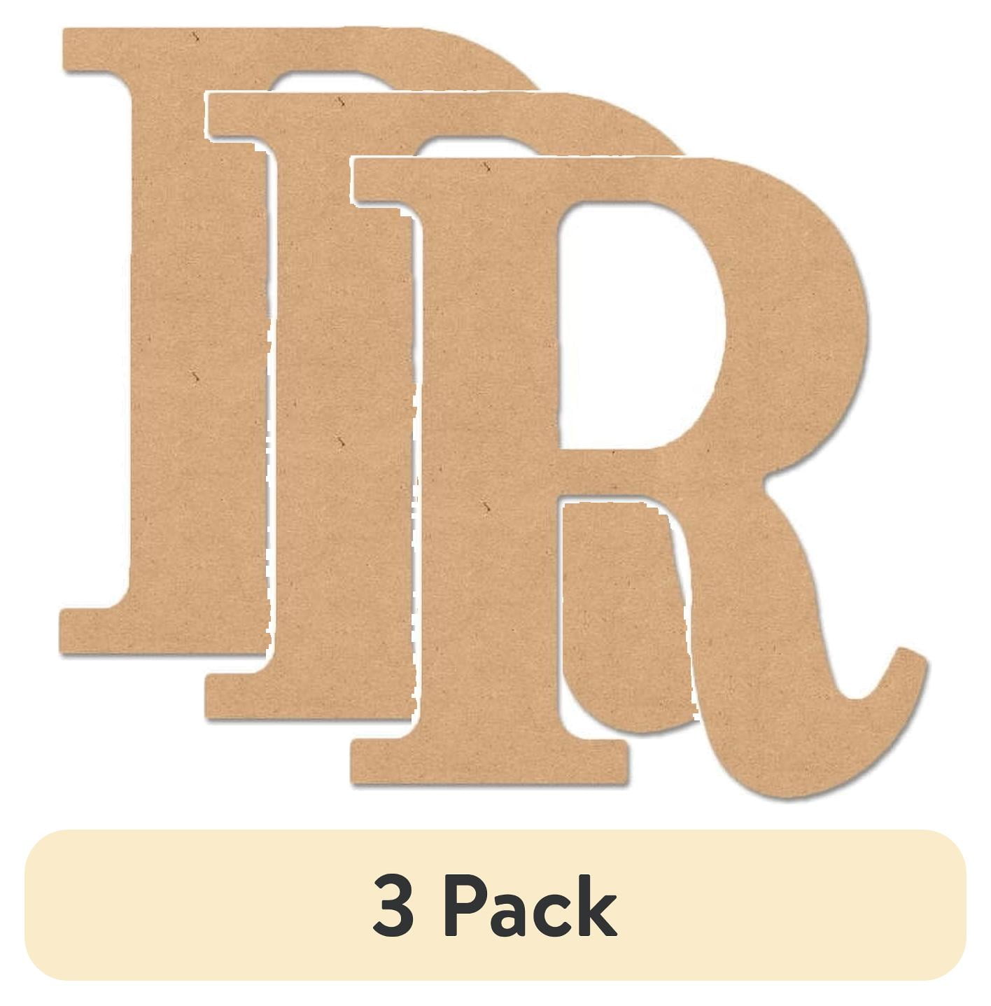(3 pack) MPI WOOD PRODUCTS Unfinished Wood - Letter "R" 8" - Walmart.com