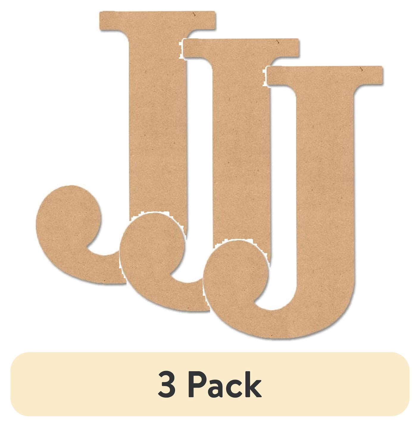 (3 pack) MPI Wood 8" Letter Classic Font Letter J - Walmart.com