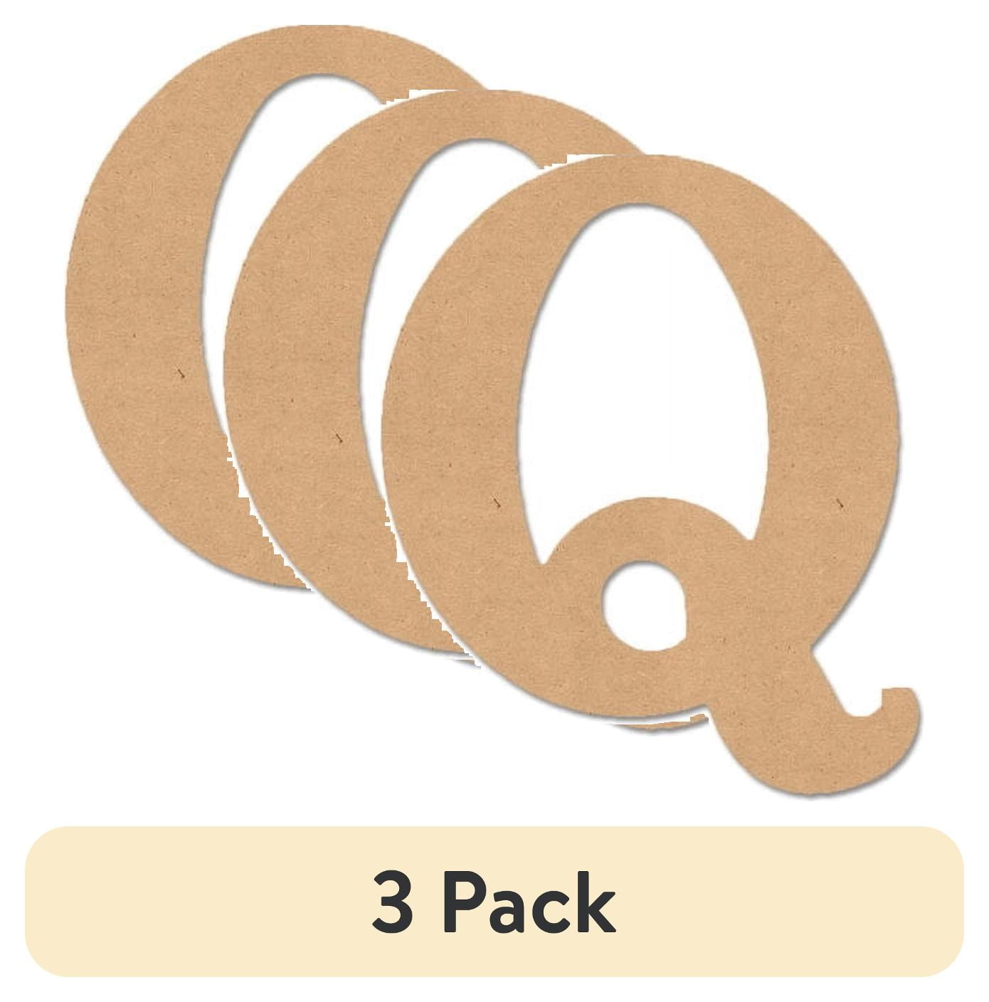 (3 pack) MPI Wood 8" Letter Classic Font Q - Walmart.com