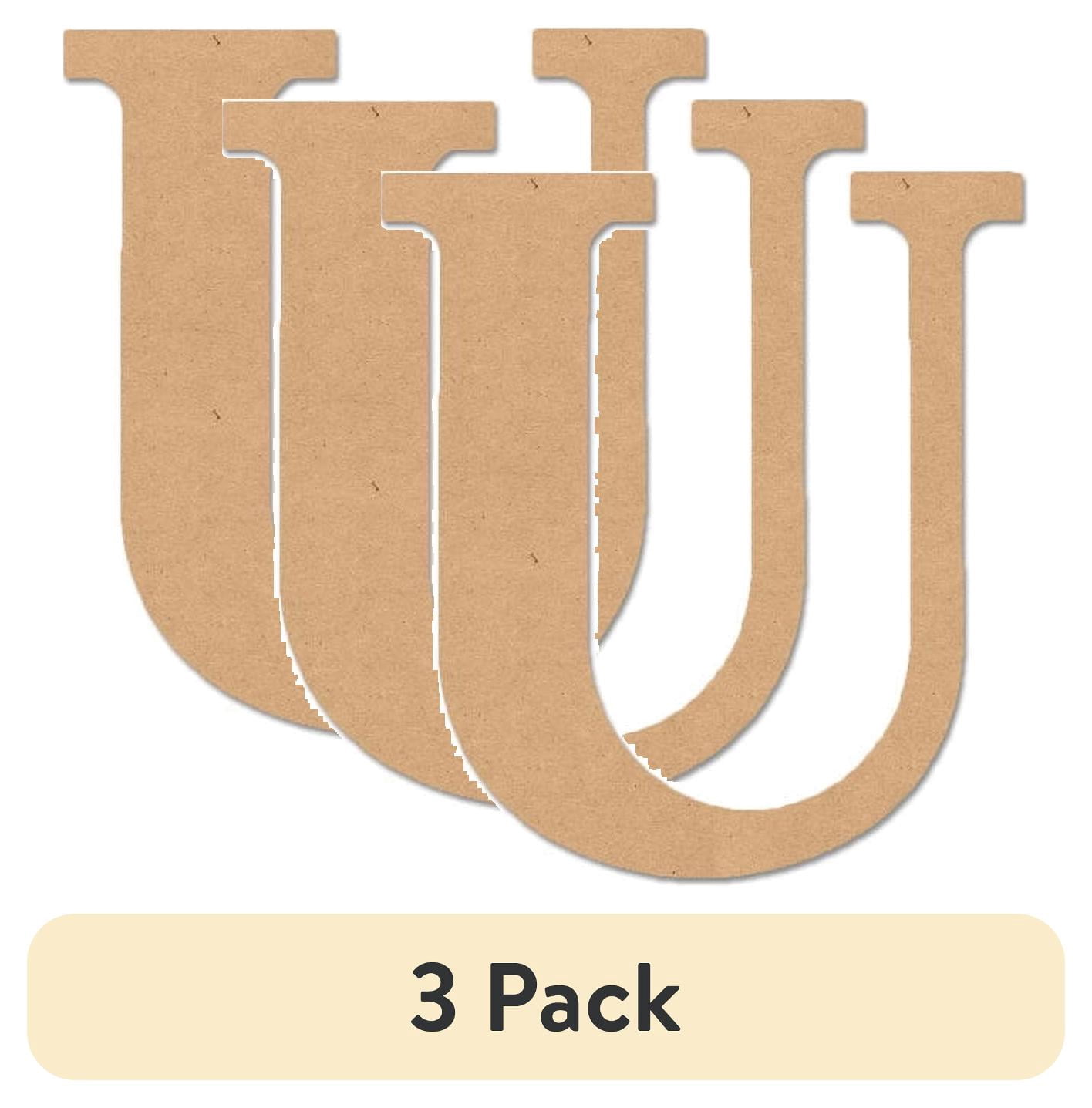 (3 pack) MPI Wood 8" Letter Classic Font U - Walmart.com
