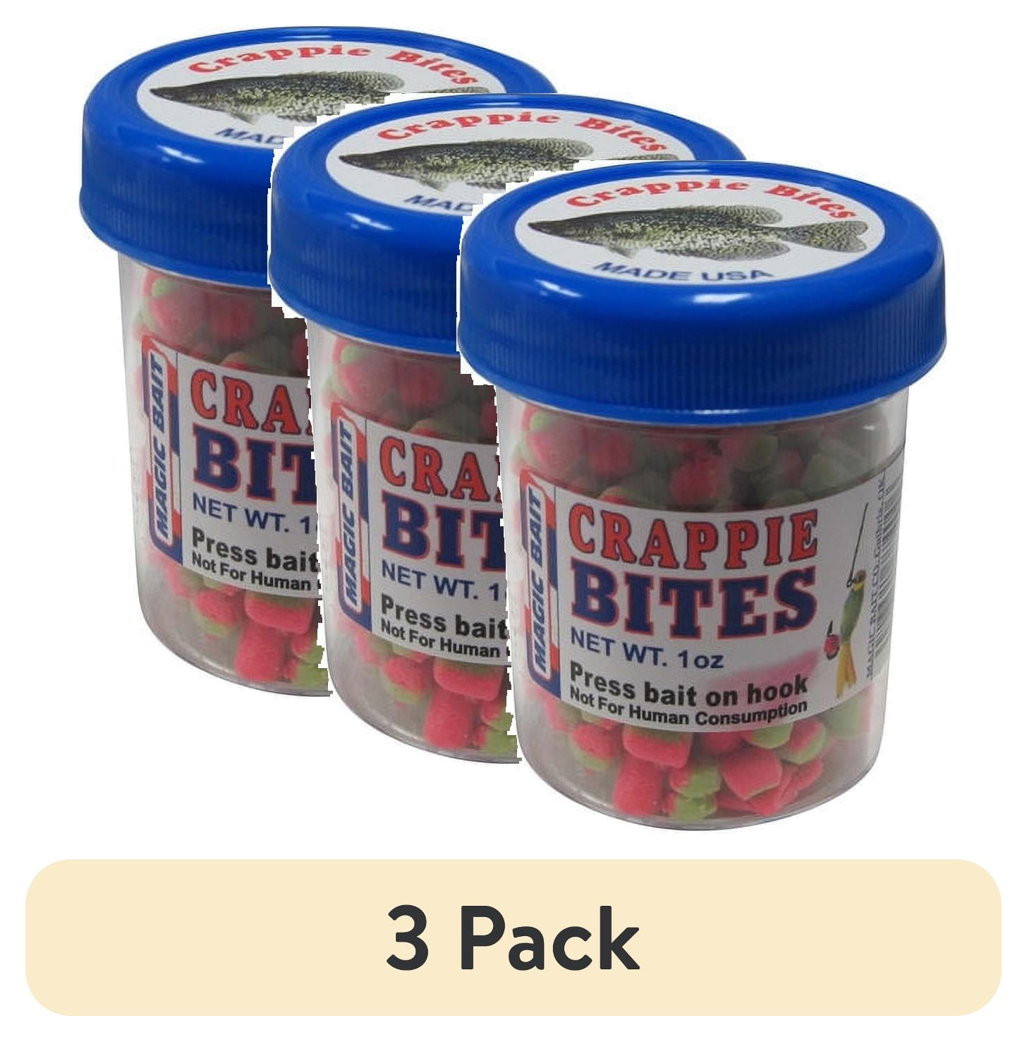 (3 pack) Magic Bait, Crappie Bites, Pink and Chartreuse, 1oz - Walmart.com