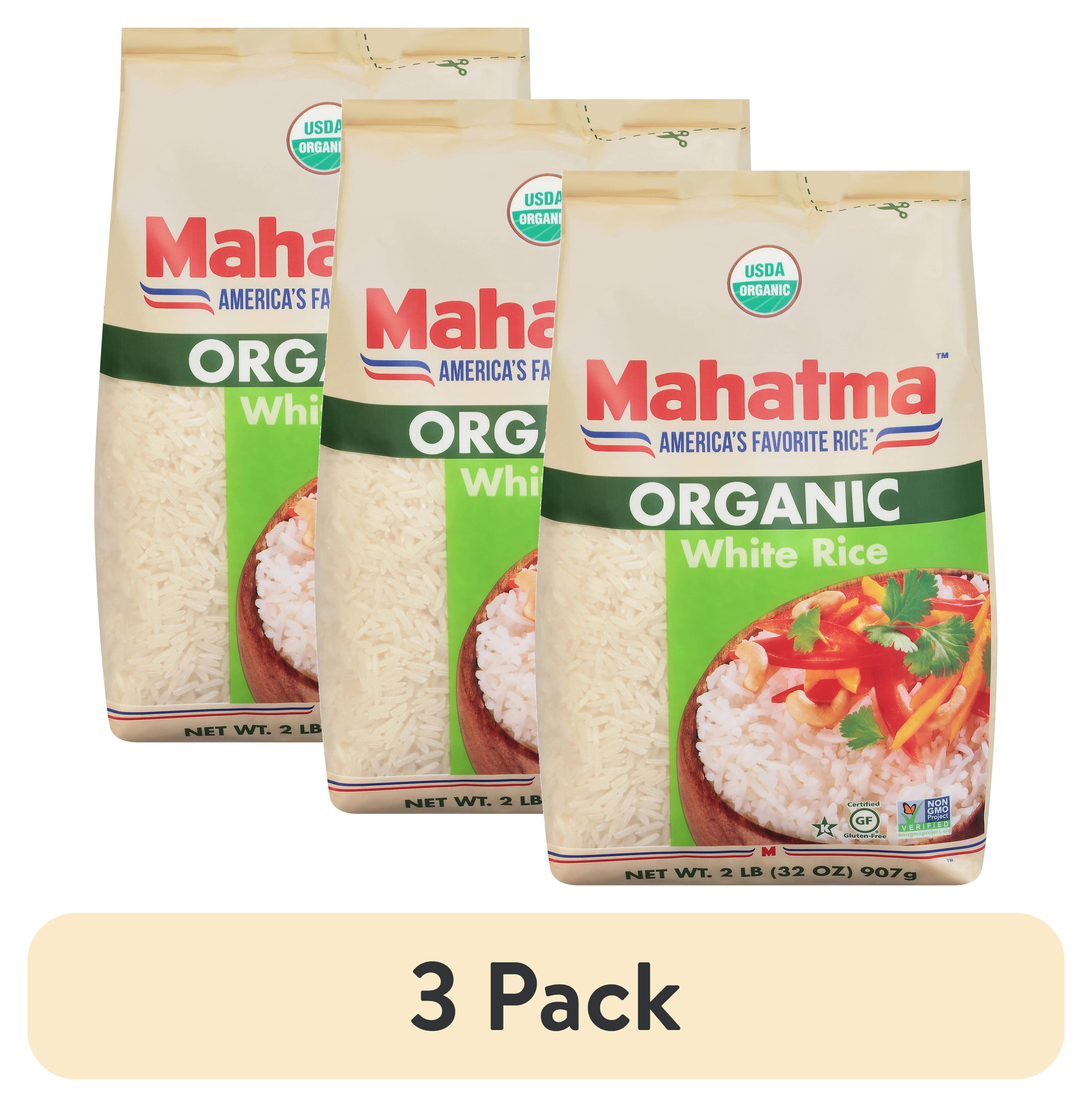 (3 pack) Mahatma Organic White Rice, Gluten Free Long Grain Rice, 2 lb ...