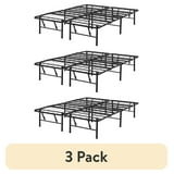 (3 pack) Mainstays 14" High Quad Fold Steel Platform Bed Frame, Queen ...