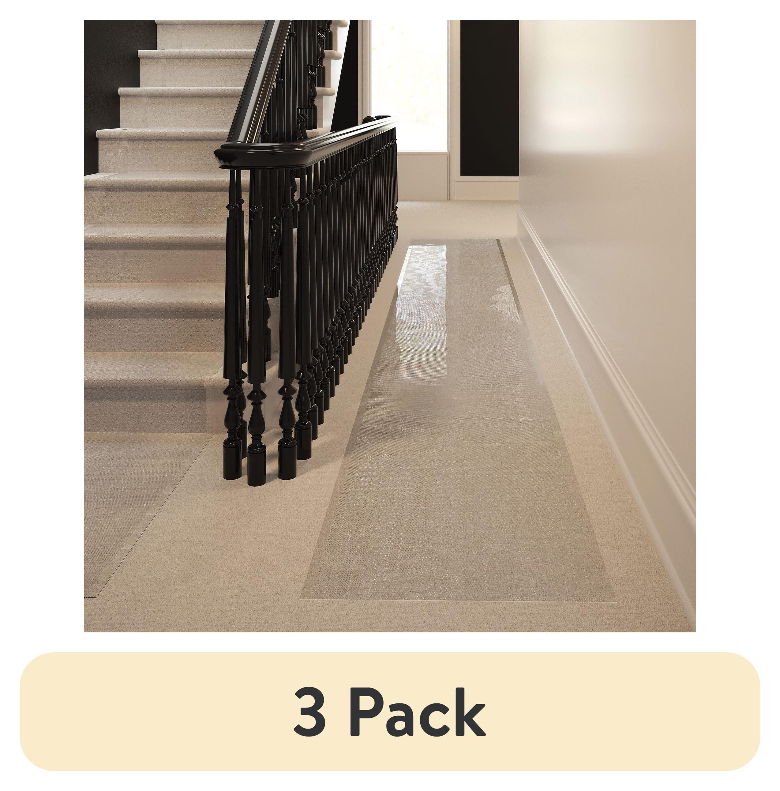 (3 pack) Mainstays 2' x 12' Runner Vinyl Clear Carpet Protector ...