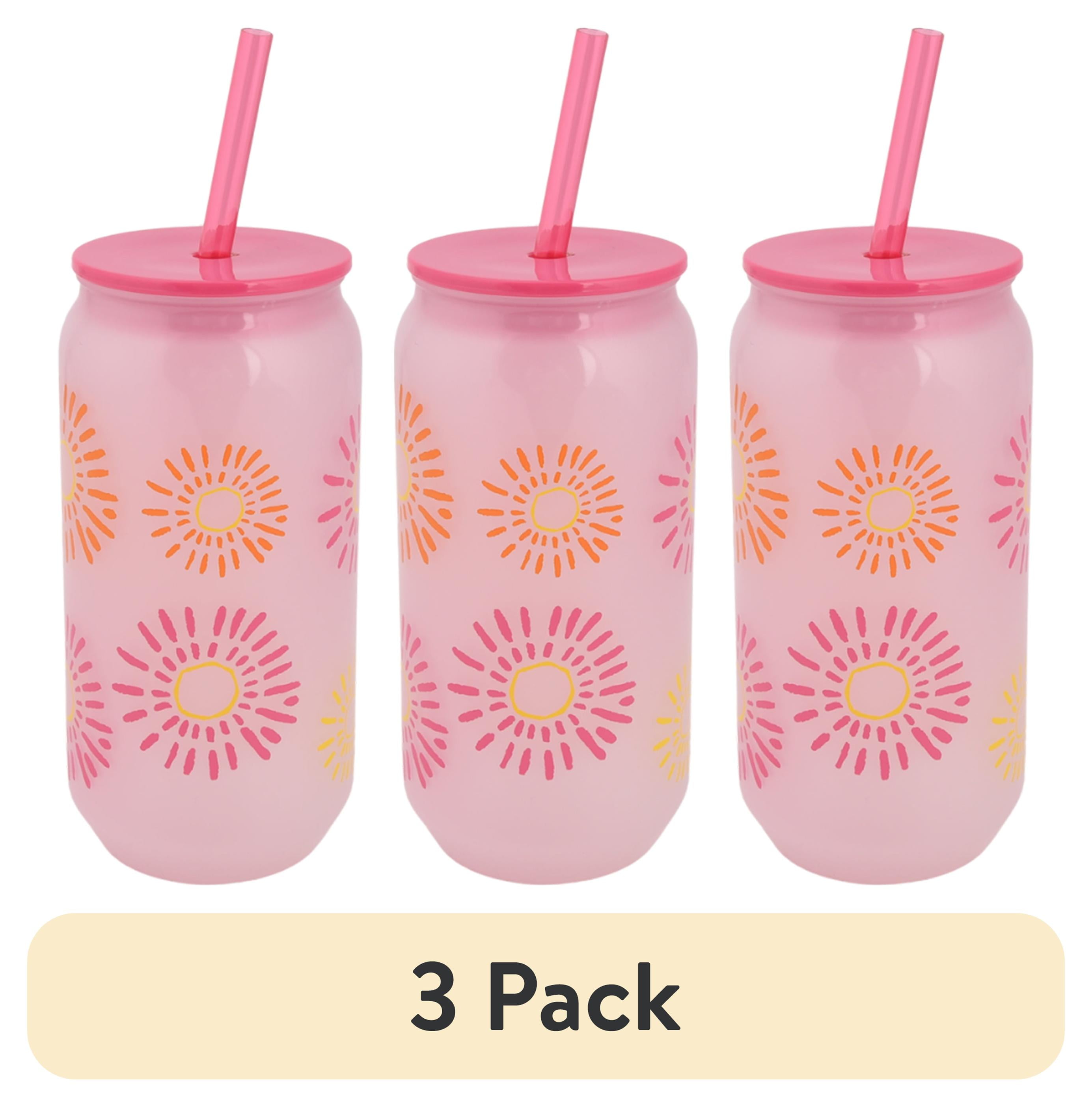 (3 pack) Mainstays 20-Ounce Color-Changing Acrylic Can Shape Tumbler ...
