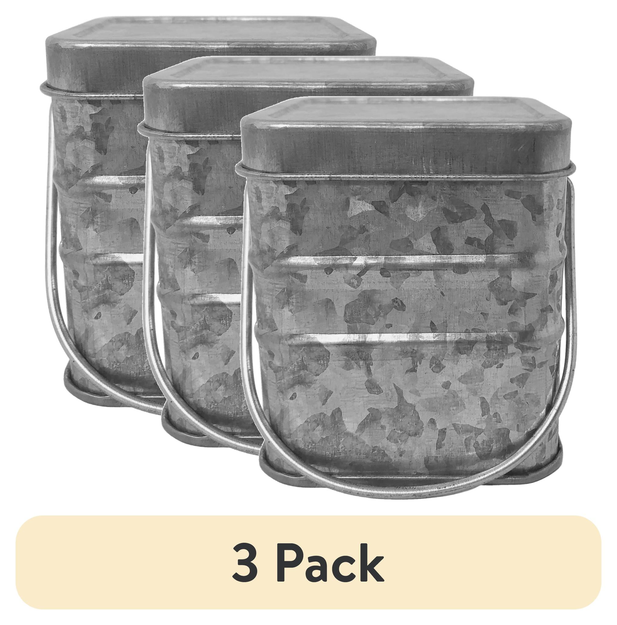 (3 pack) Mainstays Outdoor Citronella Candle - 2oz Mini Metal Bucket ...