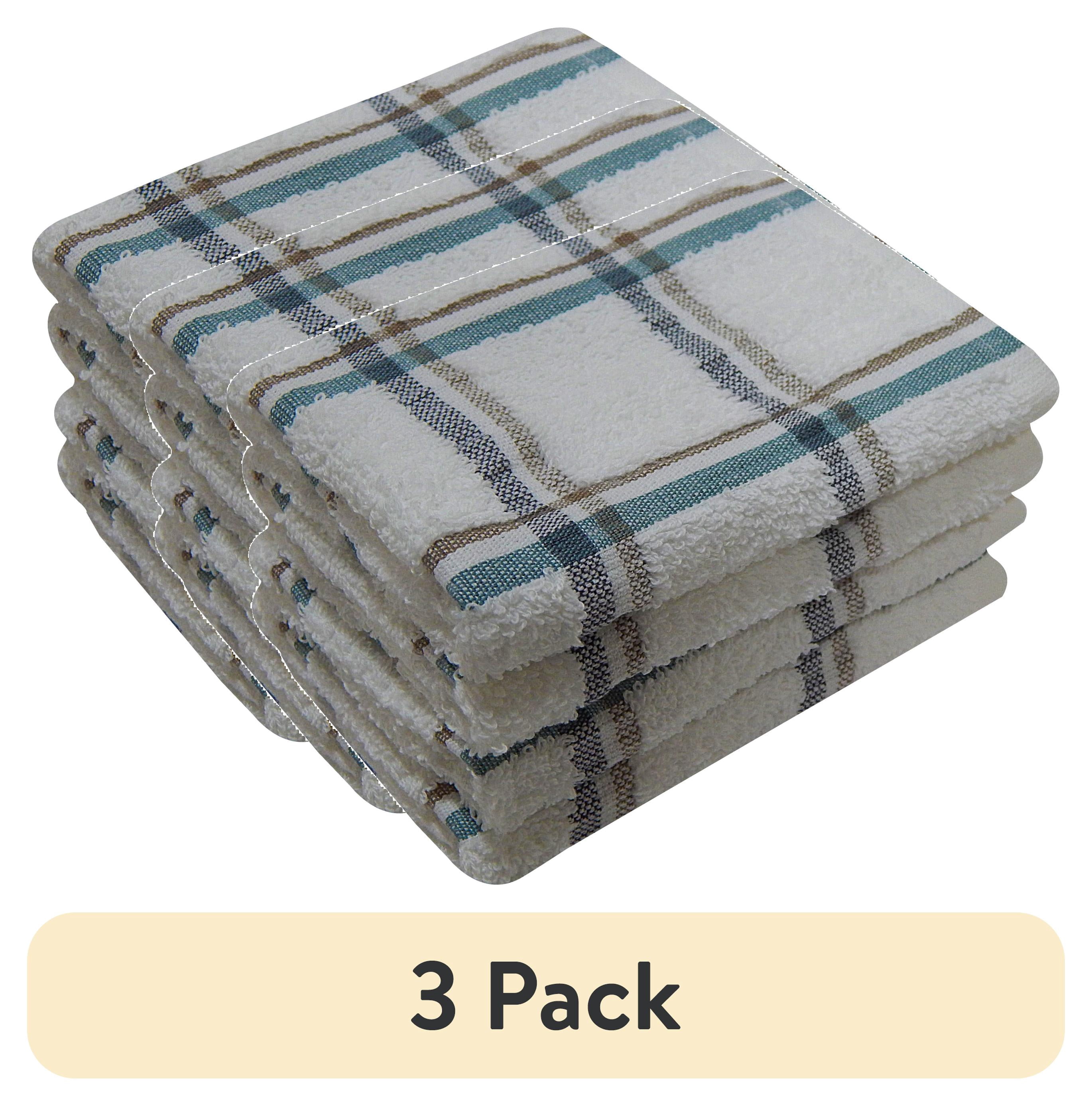 (3 pack) Mainstays, 4 Pack, Kitchen Dish Cloth Set, Multi-color Stripe ...
