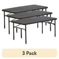 (3 pack) Mainstays 40" Plastic Adjustable Height Fold-in-Half Folding ...